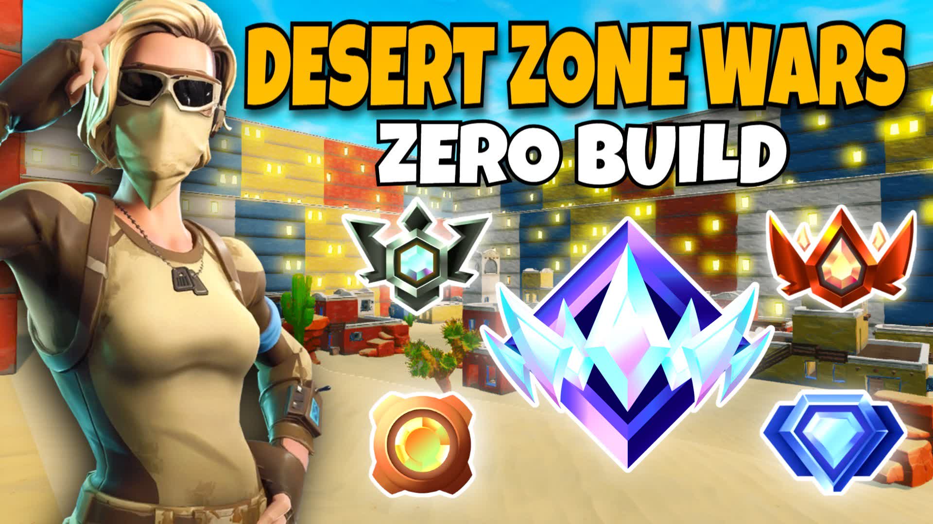 DESERT ZERO BUILD ZONEWARS🥇(ranked) 2767-7633-4564 by lowfacs - Fortnite