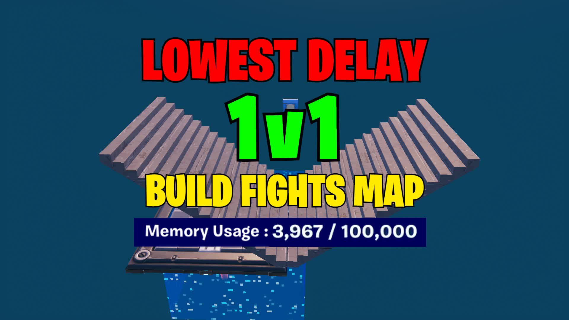 LOWEST DELAY 1v1 Map 5077-2545-5476 by fnmrmonkey - Fortnite Creative Map Code - Fortnite.GG