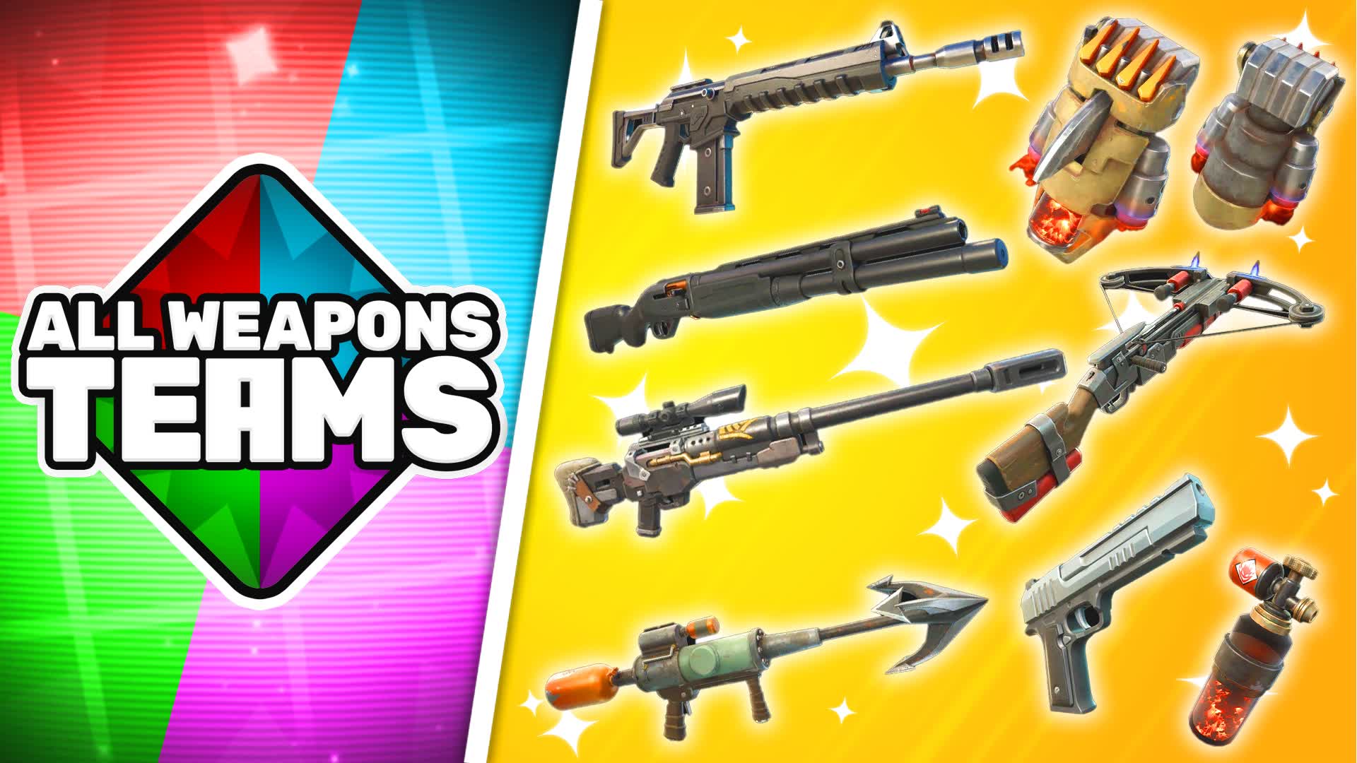 ALL WEAPONS - TEAMS 6905-6950-1010 by bannedzerg - Fortnite Creative ...