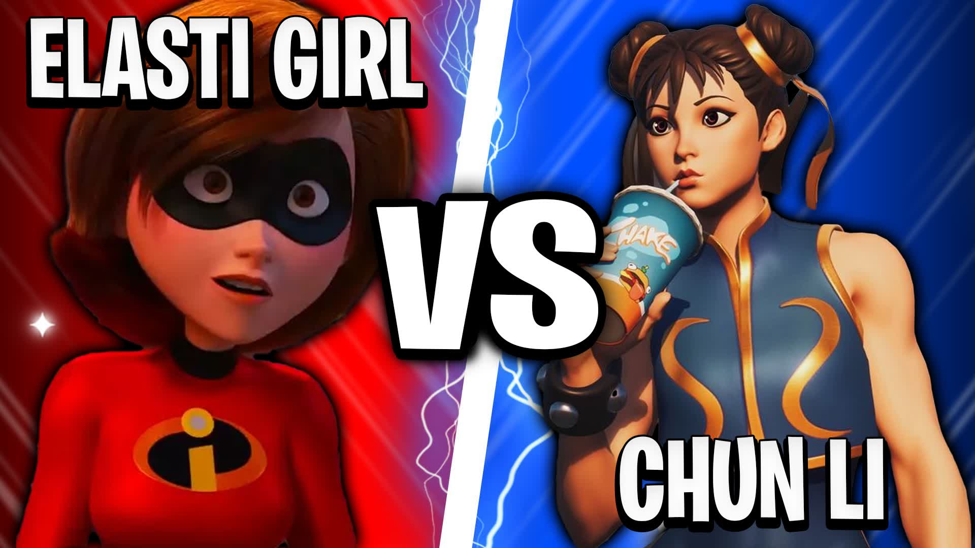 ELASTI GIRL VS CHUN LI 💯RED VS BLUE🔴🔵 4381-0656-7760 by snowarmy ...