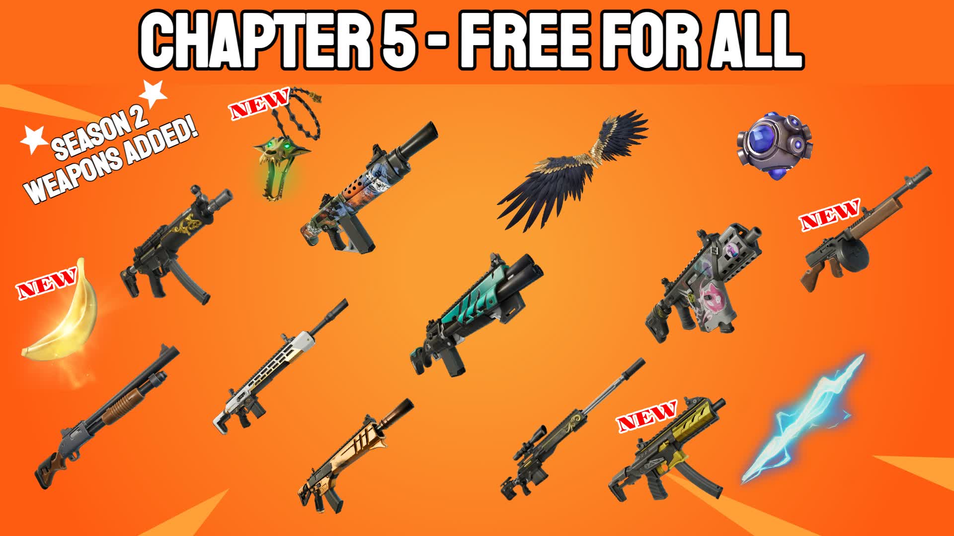 CH5 WEAPONS - FREE FOR ALL 3719-4214-5480 by mystcreative - Fortnite ...