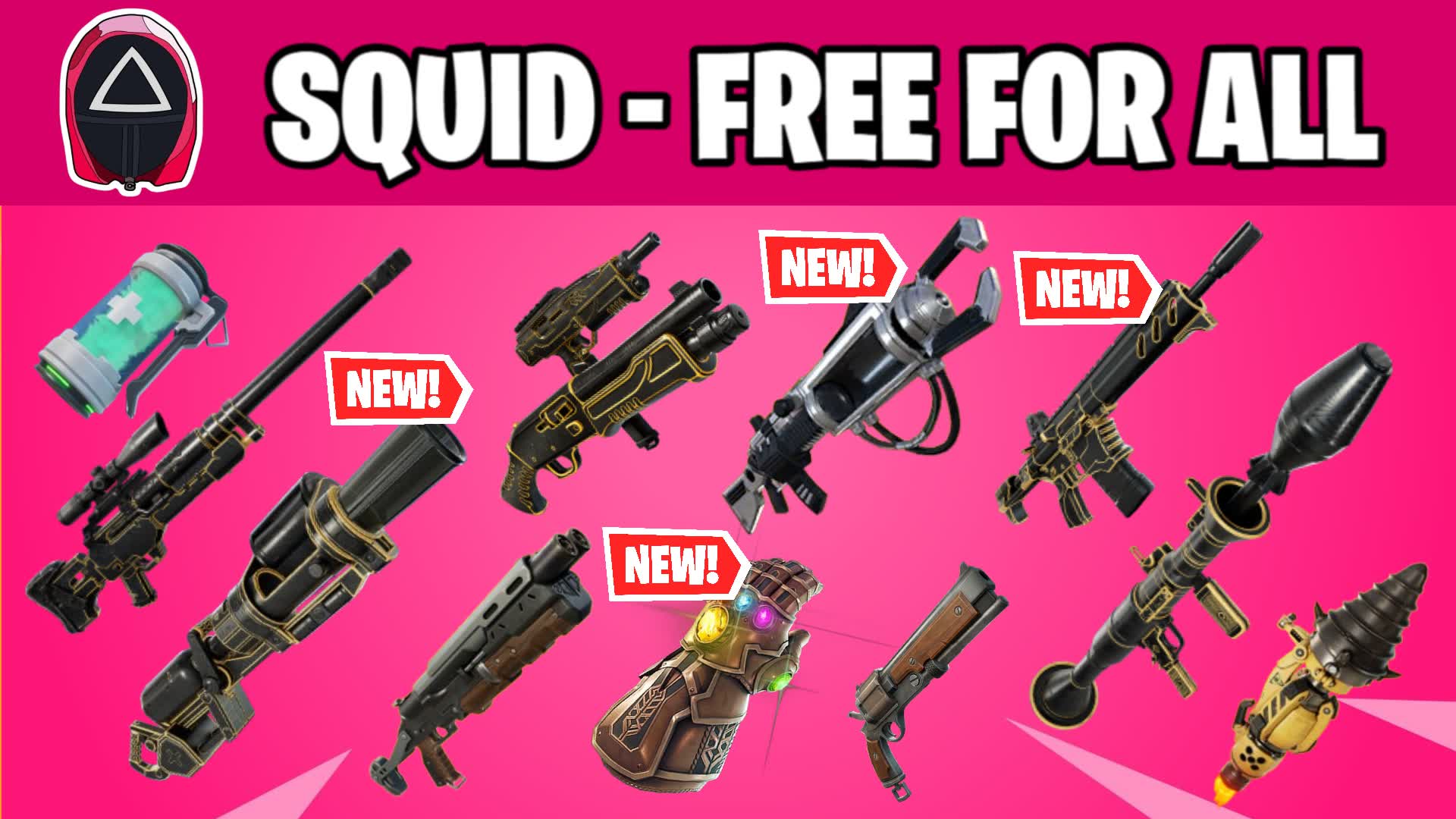 SQUID GAME - ALL GUNS - FREE FOR ALL 9991-8258-8084 by drt7 - Fortnite