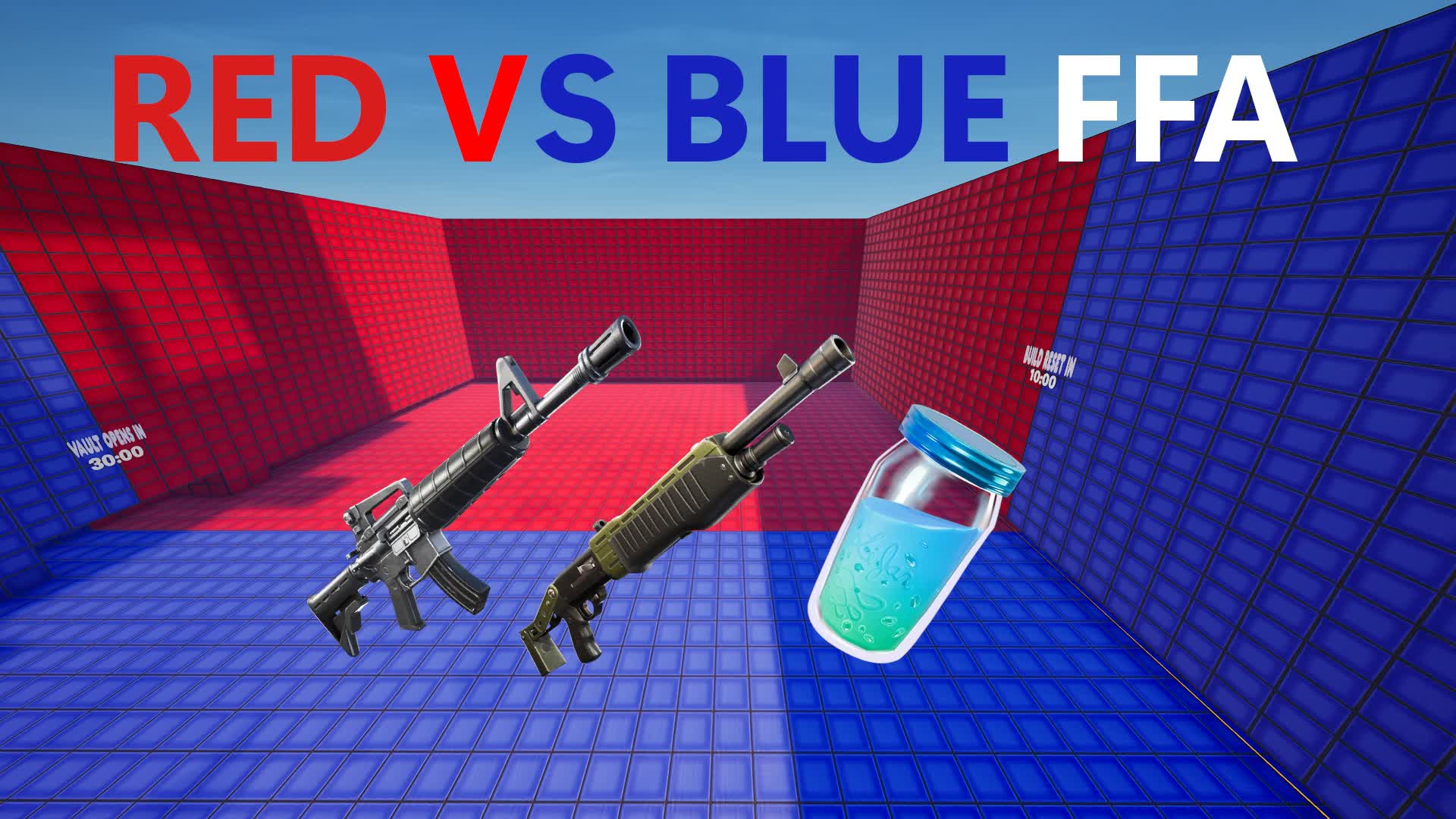 🔴🔵RED VS BLUE FFA 5943-3350-5181 by flagxo - Fortnite Creative Map Code ...