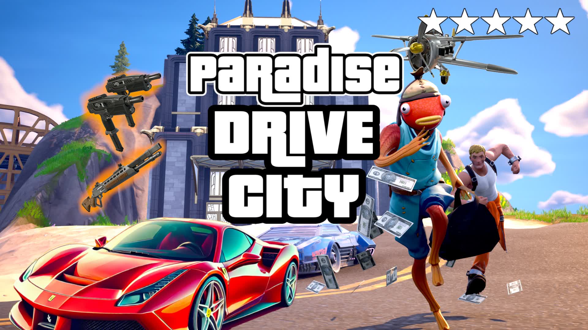 PARADISE DRIVE CITY RP FFA 🚗 4939-5288-9690 by jakubeer - Fortnite