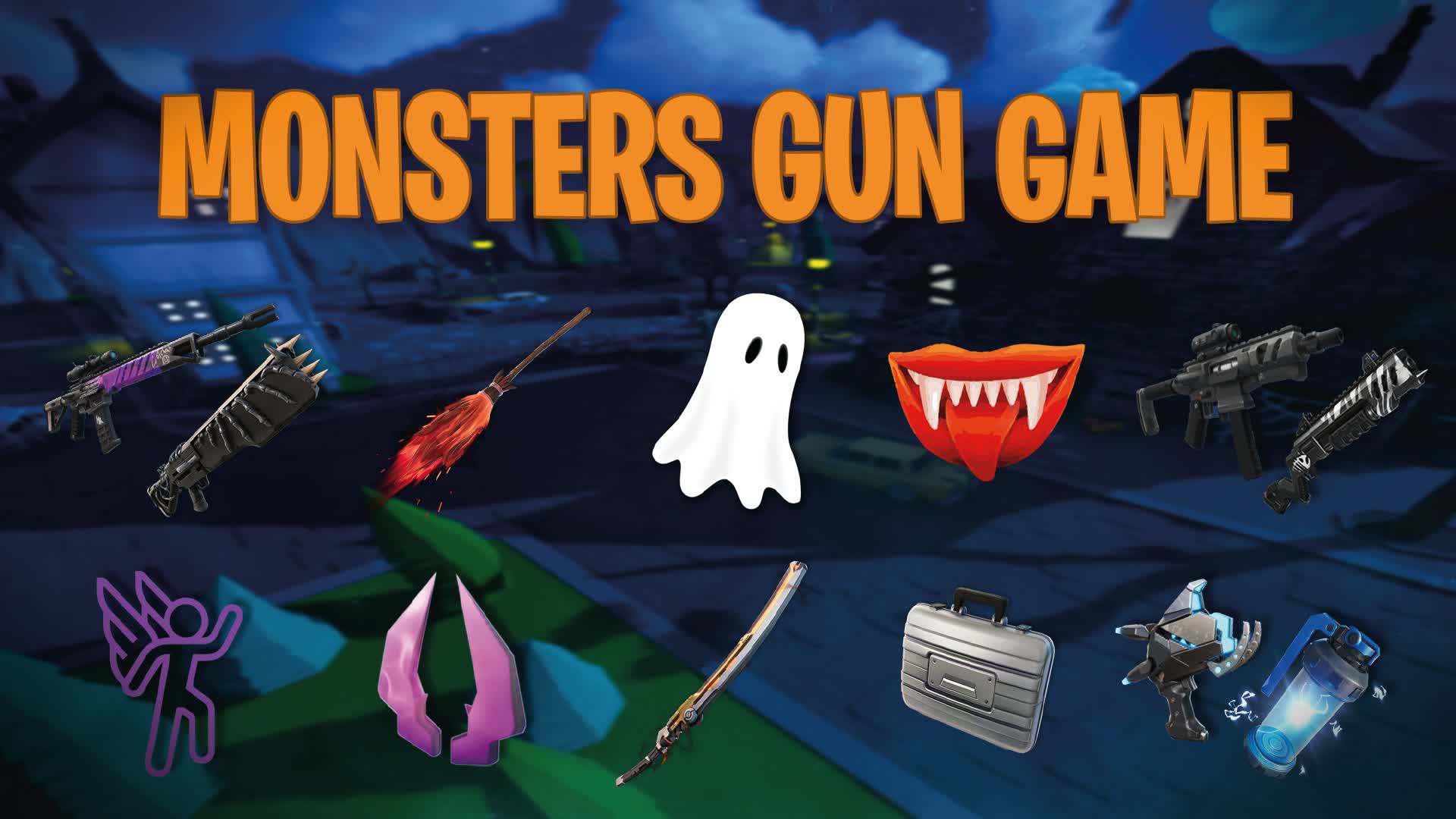 🎃Monsters Gun Game🦇 POWERS💥 9486-8469-0672 by goldstudio - フォートナイト