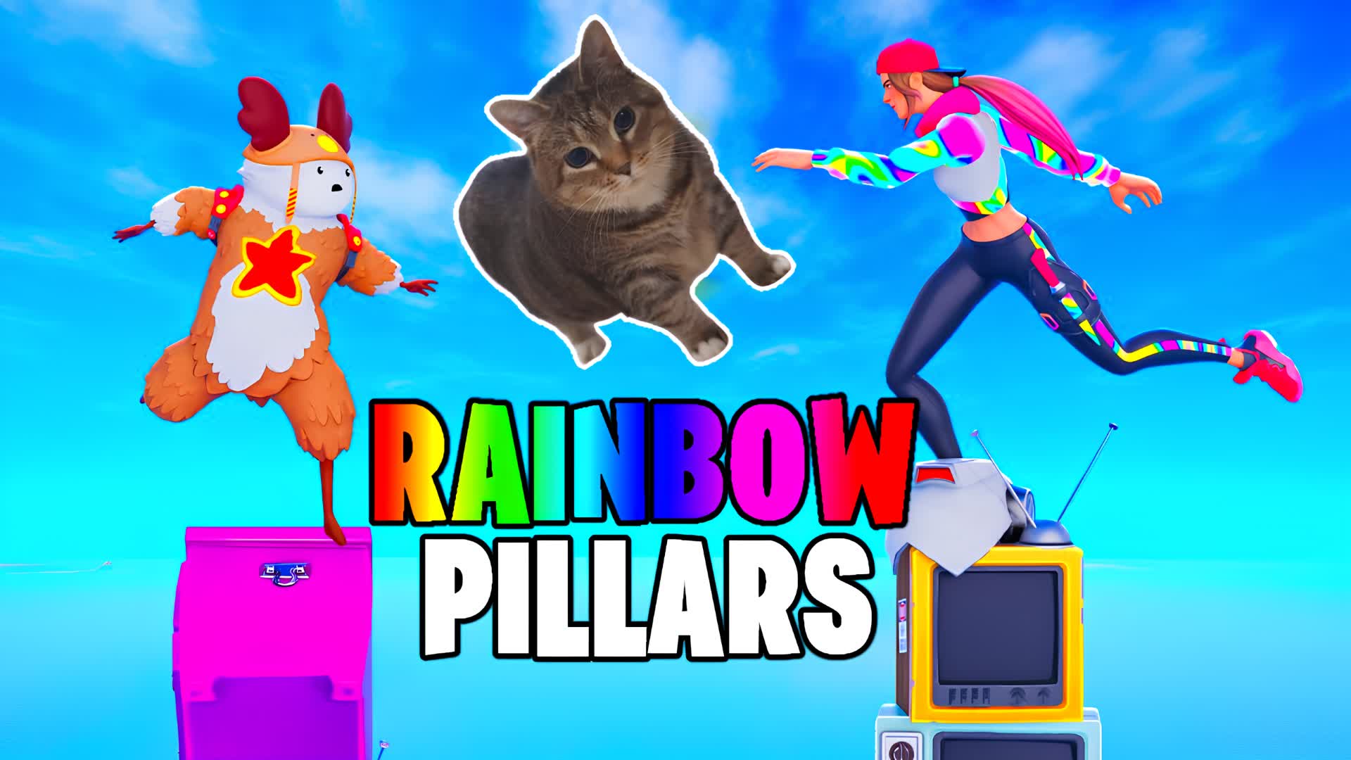 🌈RAINBOW OIIA CAT PILLARS 4411-3820-5712 by slyverse - Fortnite ...