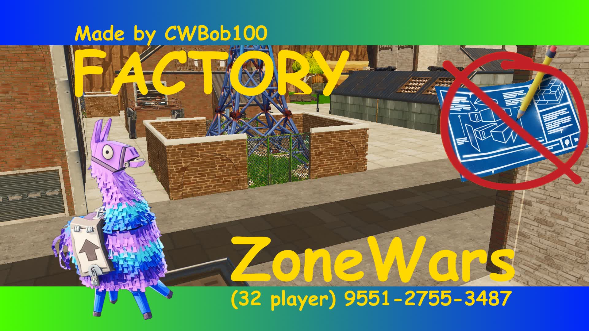 Factory ZoneWars!!! (Zero Builds) 1366-0991-3560 by cwbob100 - Fortnite.GG