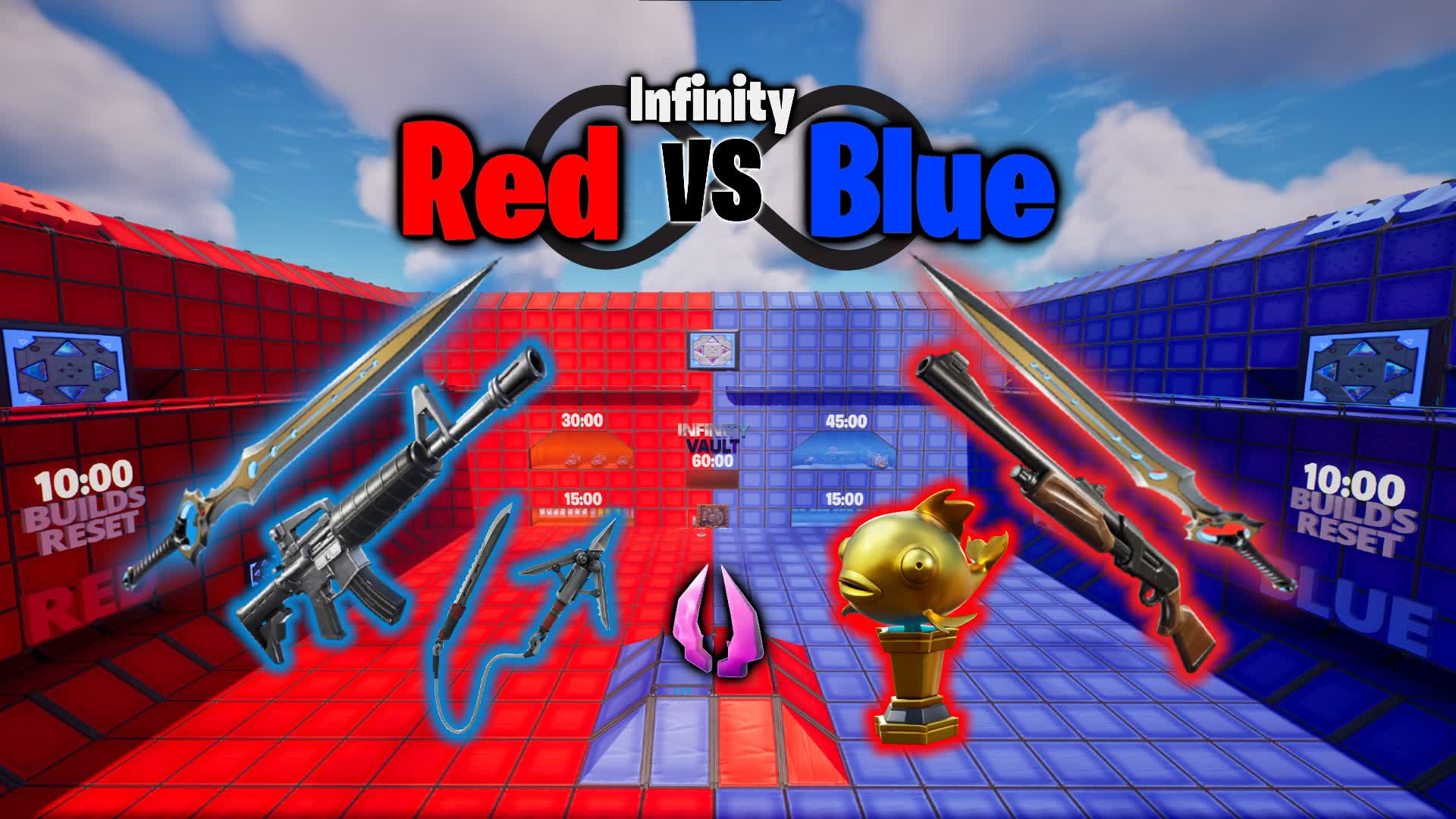 🌀 Infinity 🔴 Red Vs Blue 🥶 3574-8094-7957 by zeroct - Fortnite