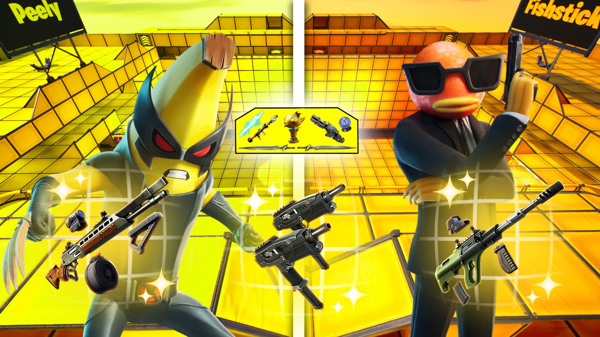 🍌PEELY VS FISHSTICK🐟BUILDS 3936-6757-3765 by xstaticvision - Fortnite ...