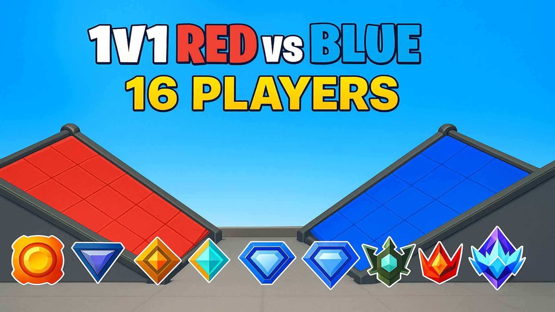 1V1 RED VS BLUE - 16 PLAYERS 🔴🔵 3232-7229-3844 by rayderz - Fortnite ...