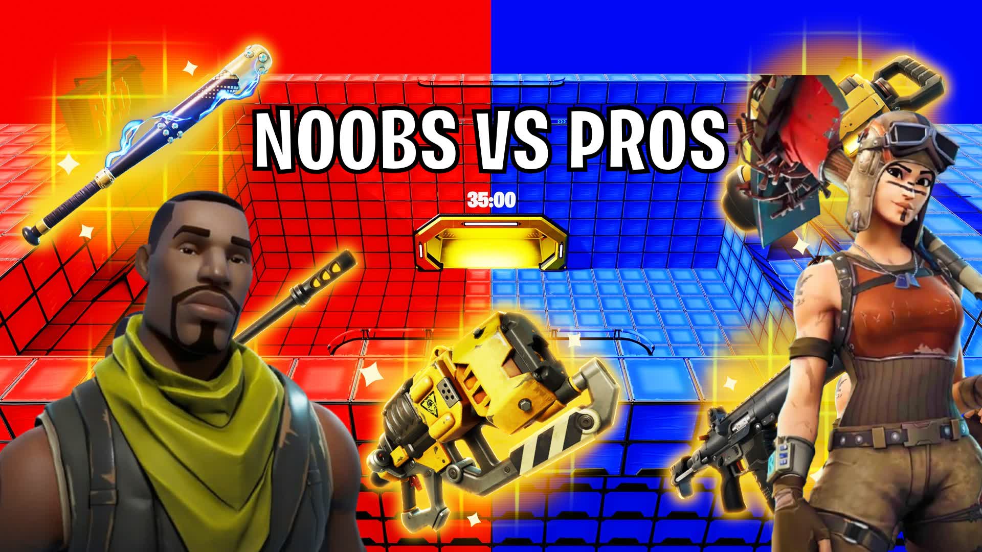 🔴🔵NOOB VS PRO RED VS BLUE🔵🔴 9752-6244-4878 by gabixo2 - Fortnite Creative Map Code - Fortnite.GG