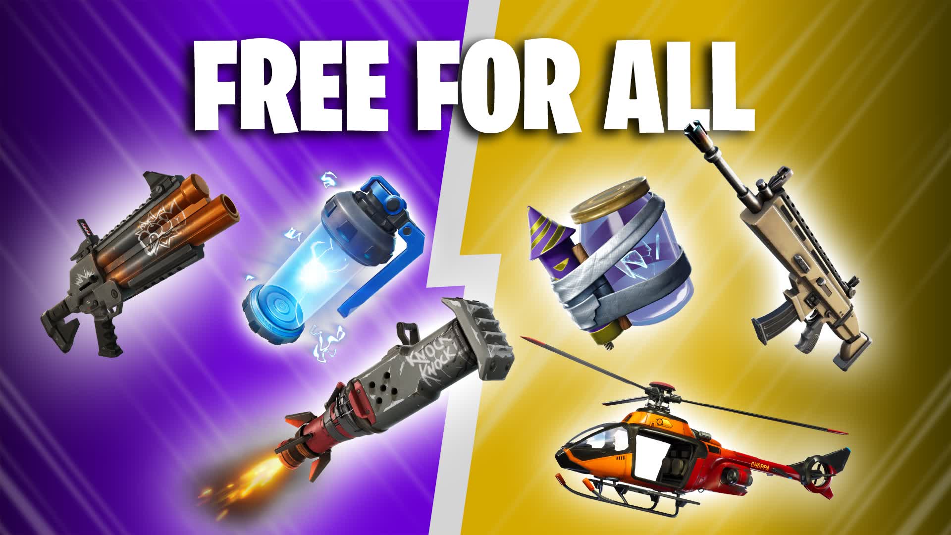 ALL WEAPONS FFA 5681-6544-5532 by nmg - Fortnite Creative Map Code ...