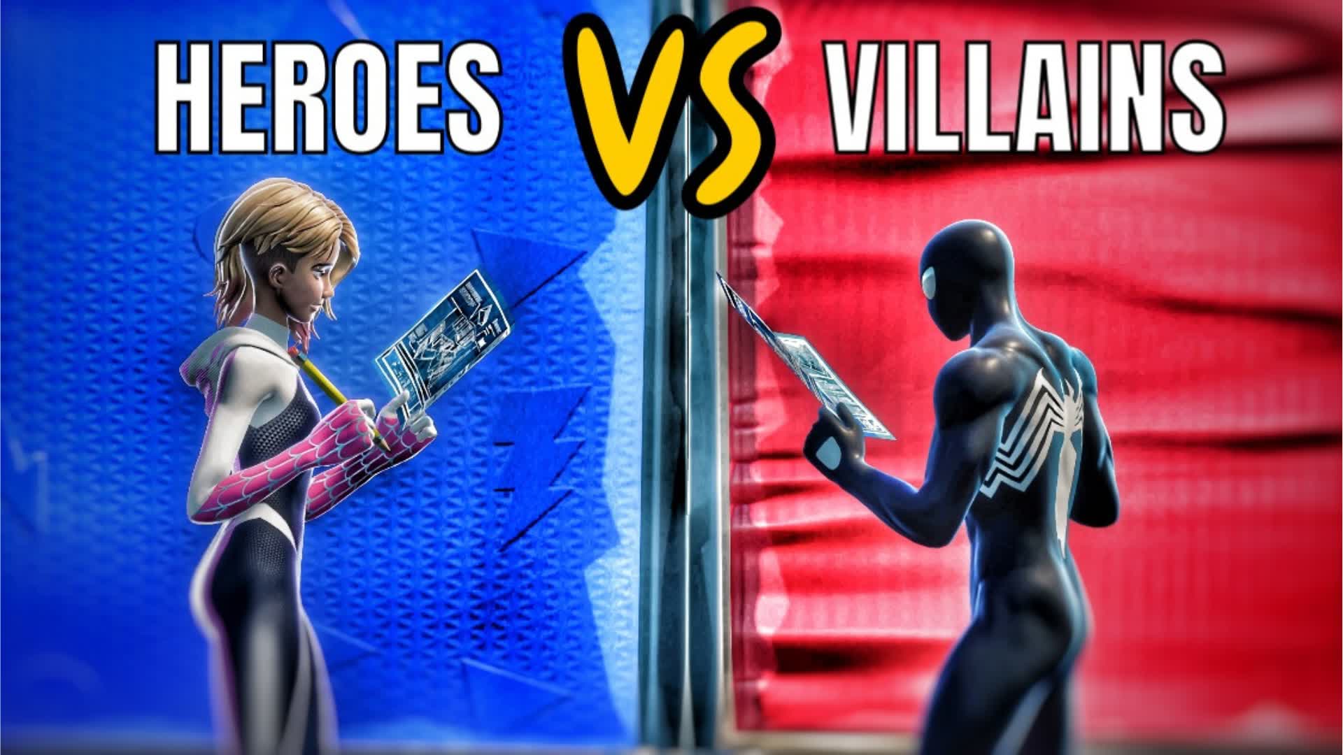 VILLAINS VS HEROES (WITH POWERS) 5149-6723-8196 by duzentos - Fortnite ...