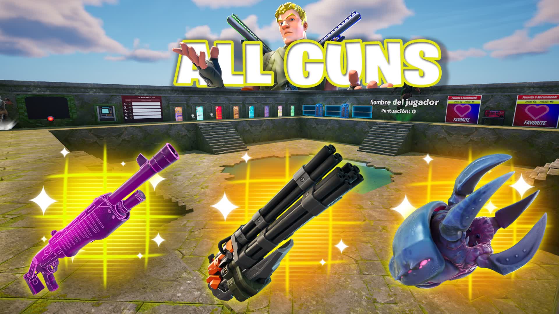 SUPER 1V1-FREE FOR ALL-ALL GUNS 9442-7059-5224 by tunietohd - Fortnite Creative Map Code ...