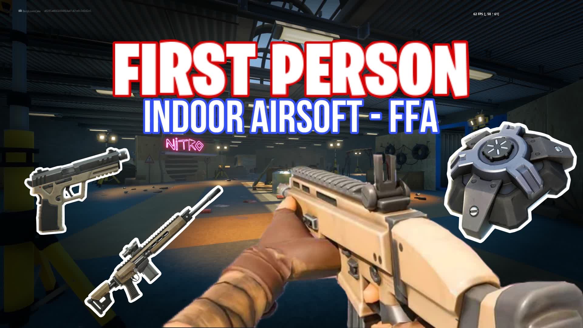 🎯FIRST PERSON Indoor Airsoft - FFA 🔫 7277-1045-7170 من ابتكار cakesfn ...