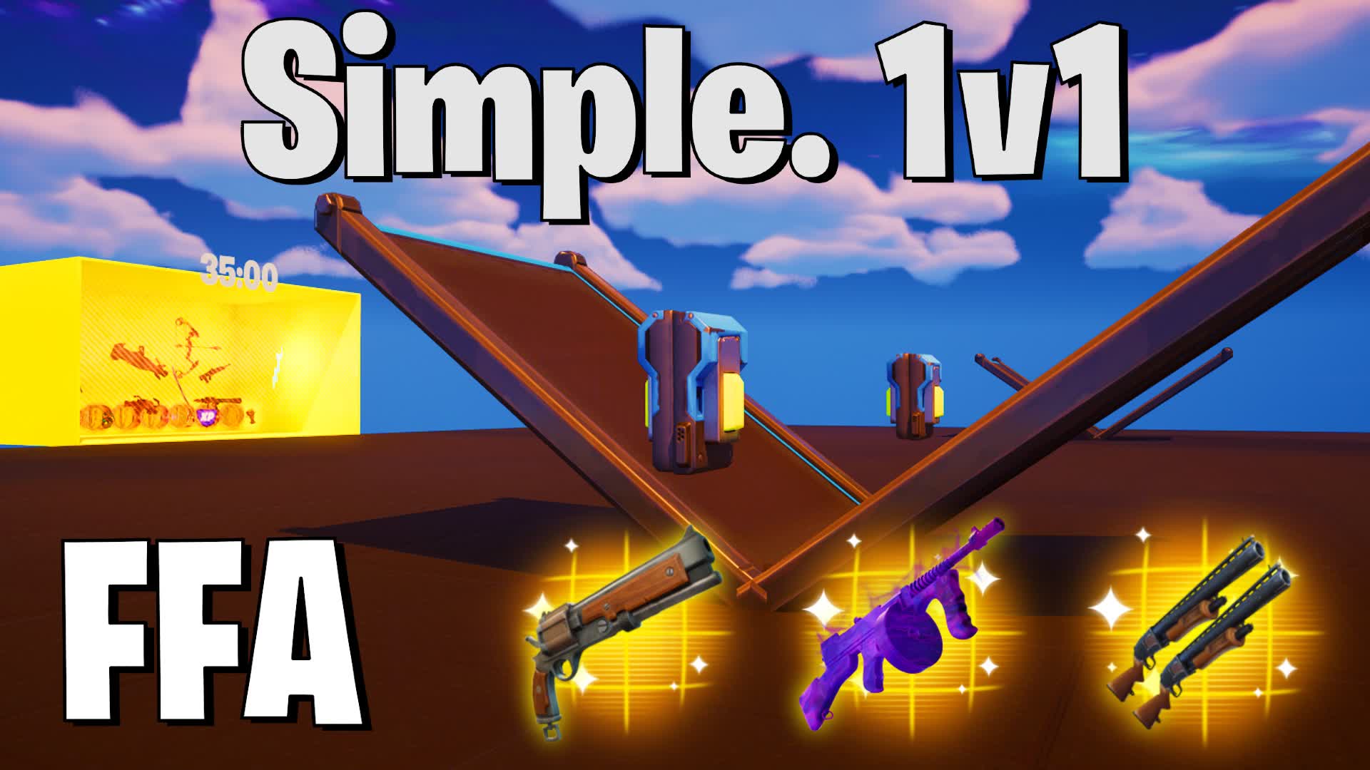 Simple 1v1 - ALL GUNS 5493-8368-1988 by philip2w - Fortnite Creative Map Code - Fortnite.GG