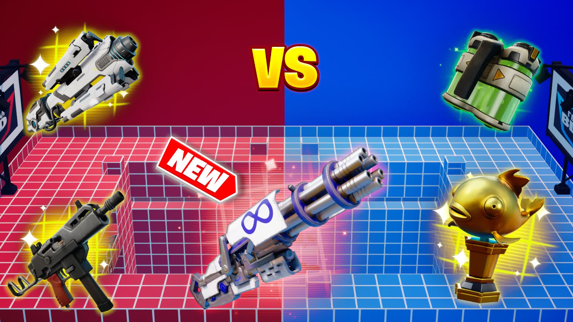 Power Clash — 🔴 Red versus 🔵 Blue 8303-1719-4864 by w_boy - Fortnite