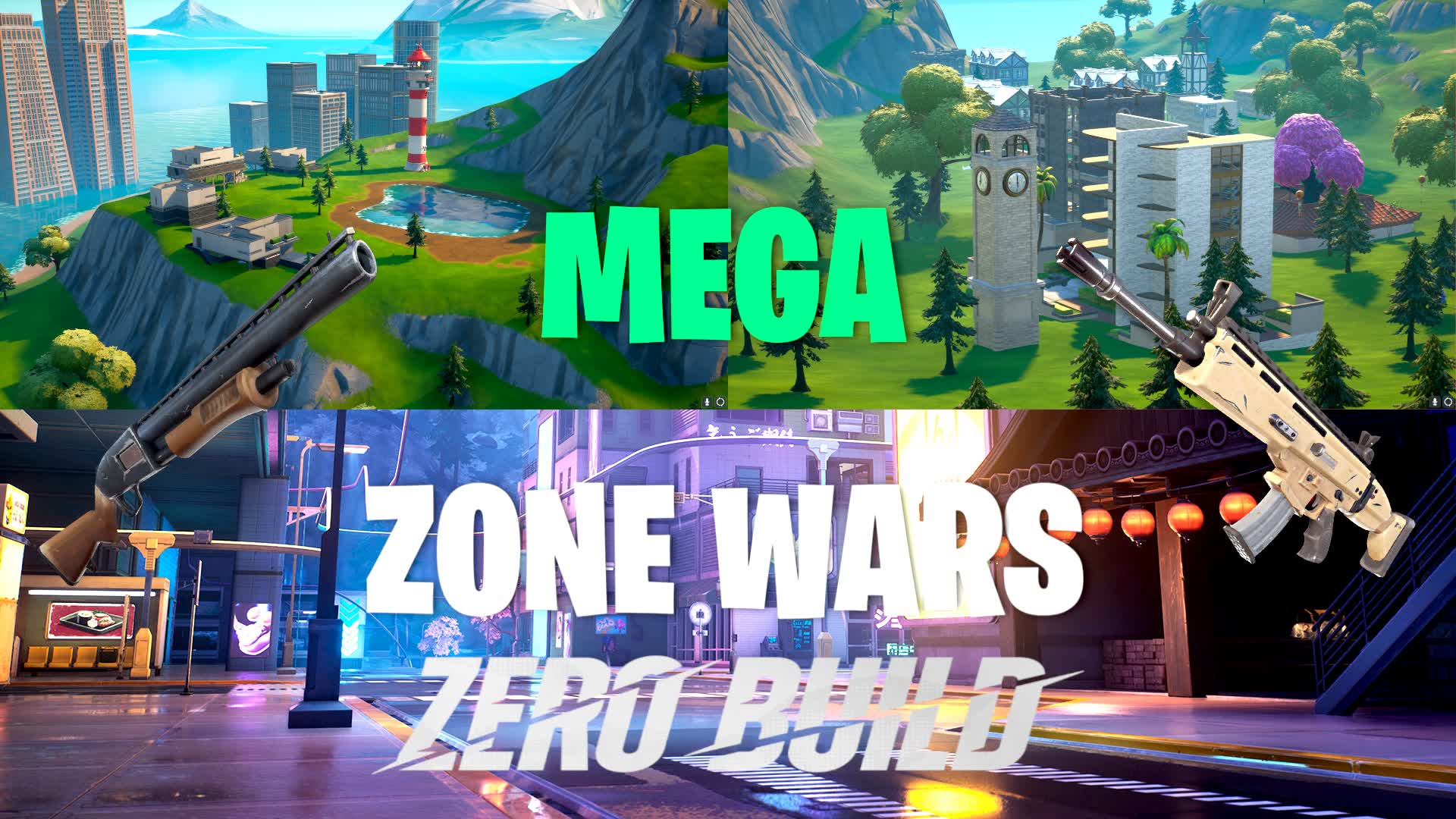 MEGA ZONE WARS ZERO BUILD 8808-8503-2184 من ابتكار jakubeer - Fortnite