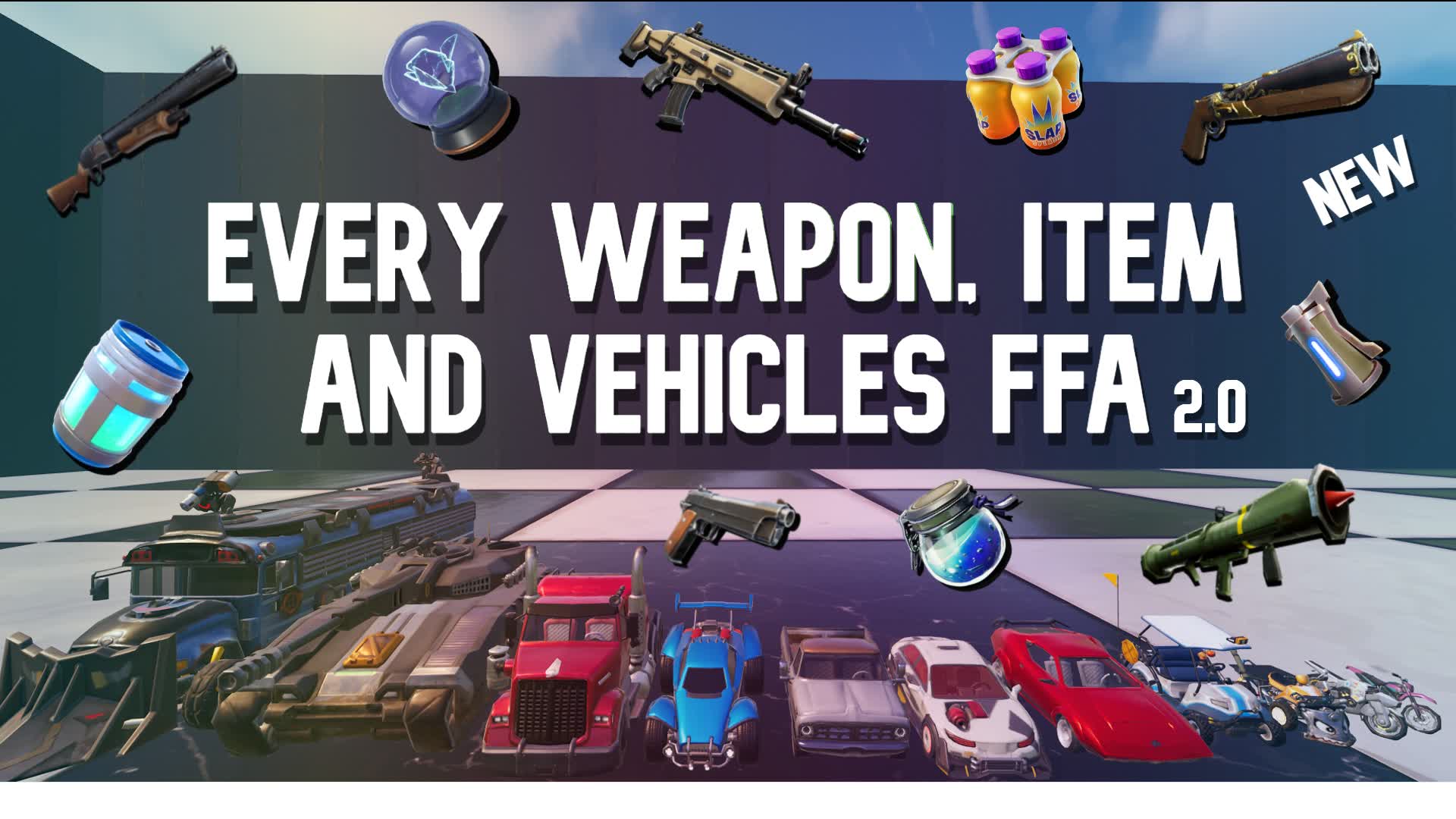 Every weapon item and vehicles FFA 1213-9379-9691 by starrex - Fortnite ...