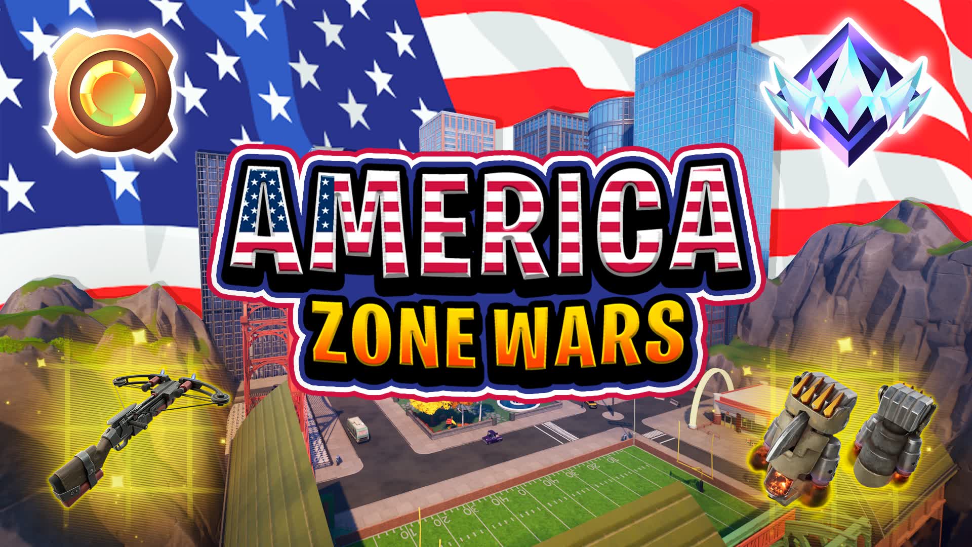 AMERICA ZONE WARS 1624-7511-1647 by bernii - Fortnite Creative Map Code ...