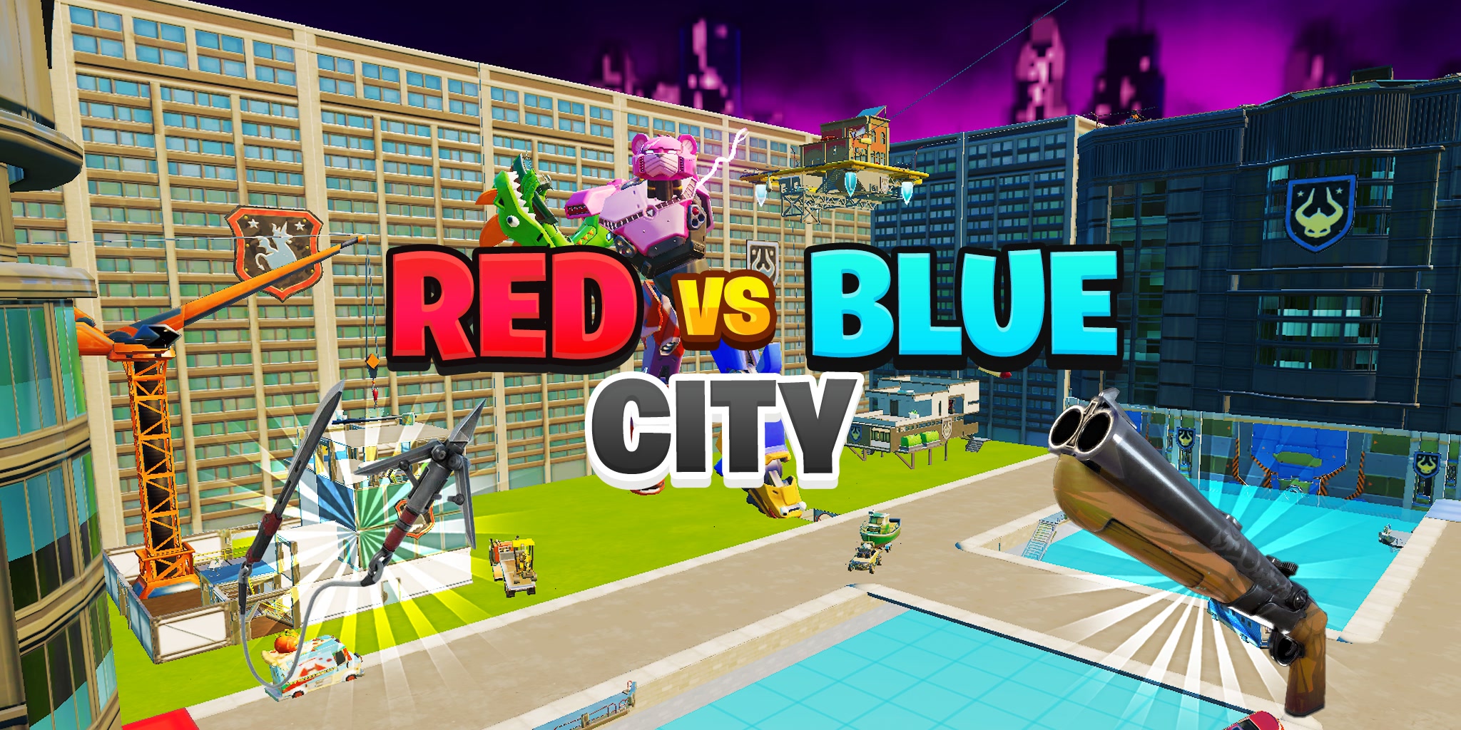 Futuristic City Red vs Blue 2368-7753-6458 by iitzdanger - Fortnite Creative Map Code - Fortnite.GG