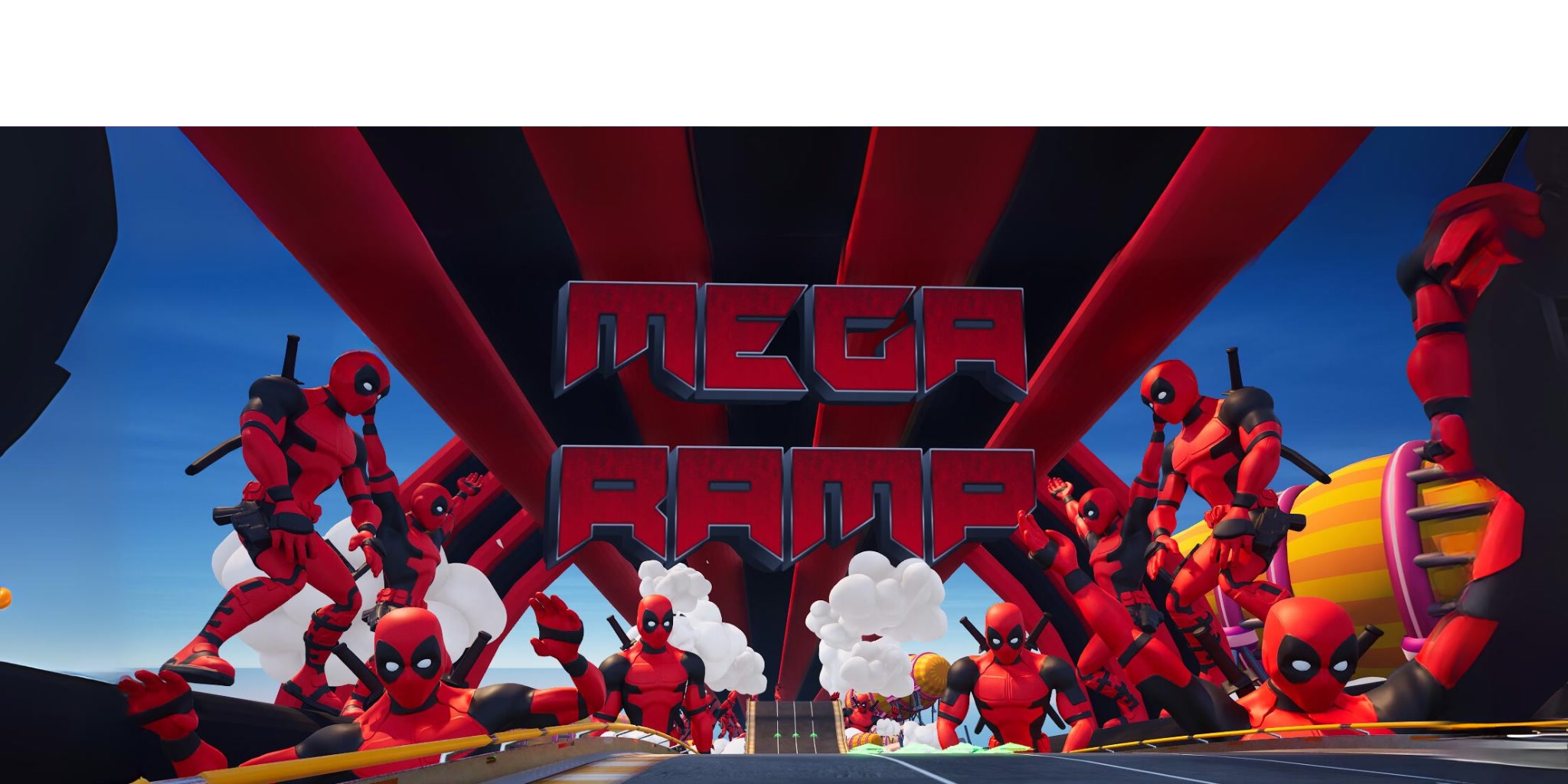 DEADPOOL MEGA RAMP 7056-1675-4358 by dreamforge - Fortnite Creative Map ...