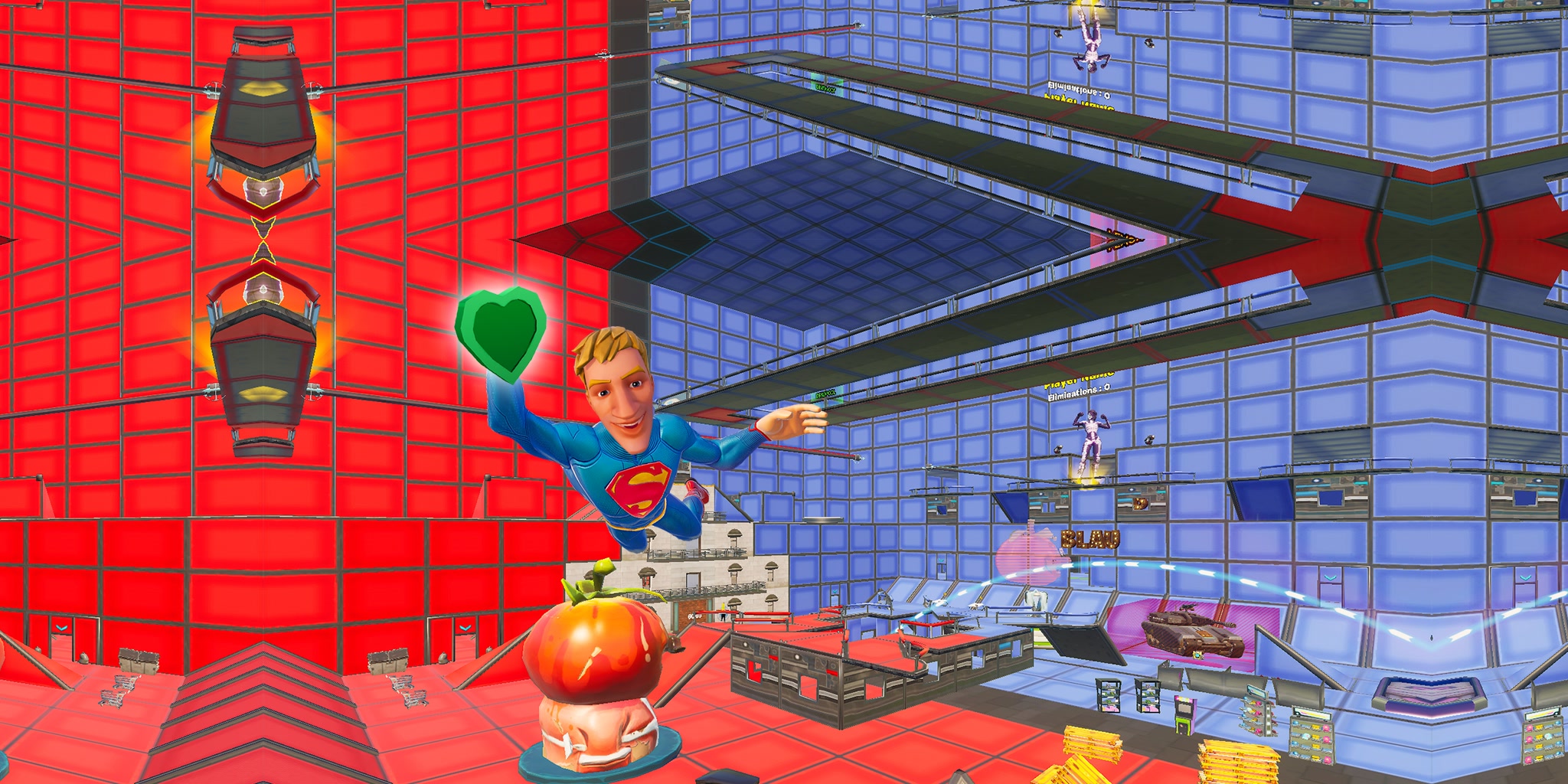 CRAZY HEROES RED vs BLUE 6455-3750-9829 by nite1 - Fortnite Creative Map Code - Fortnite.GG