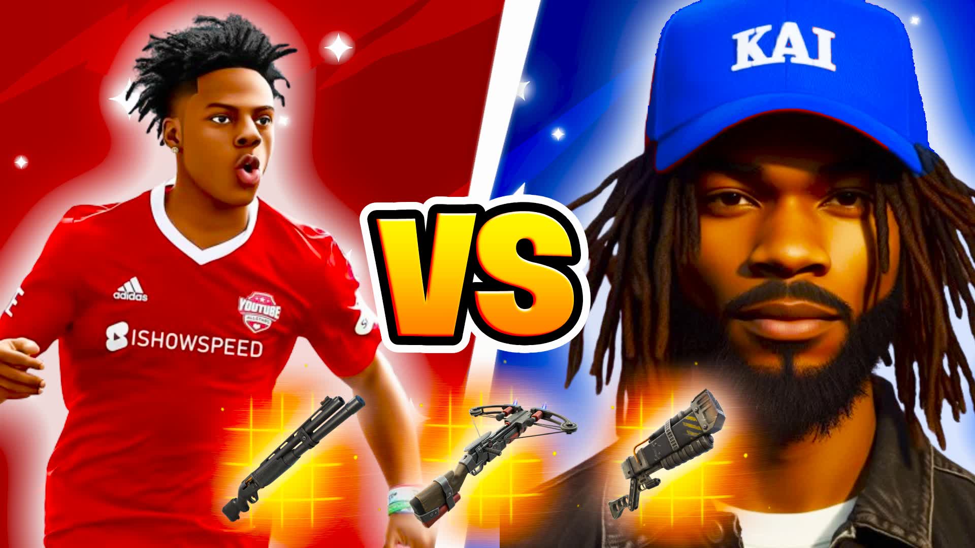🔵KAI CENAT X ISHOWSPEED RED VS BLUE🔴 1348-1303-4546 by jukrazfn - Fortnite