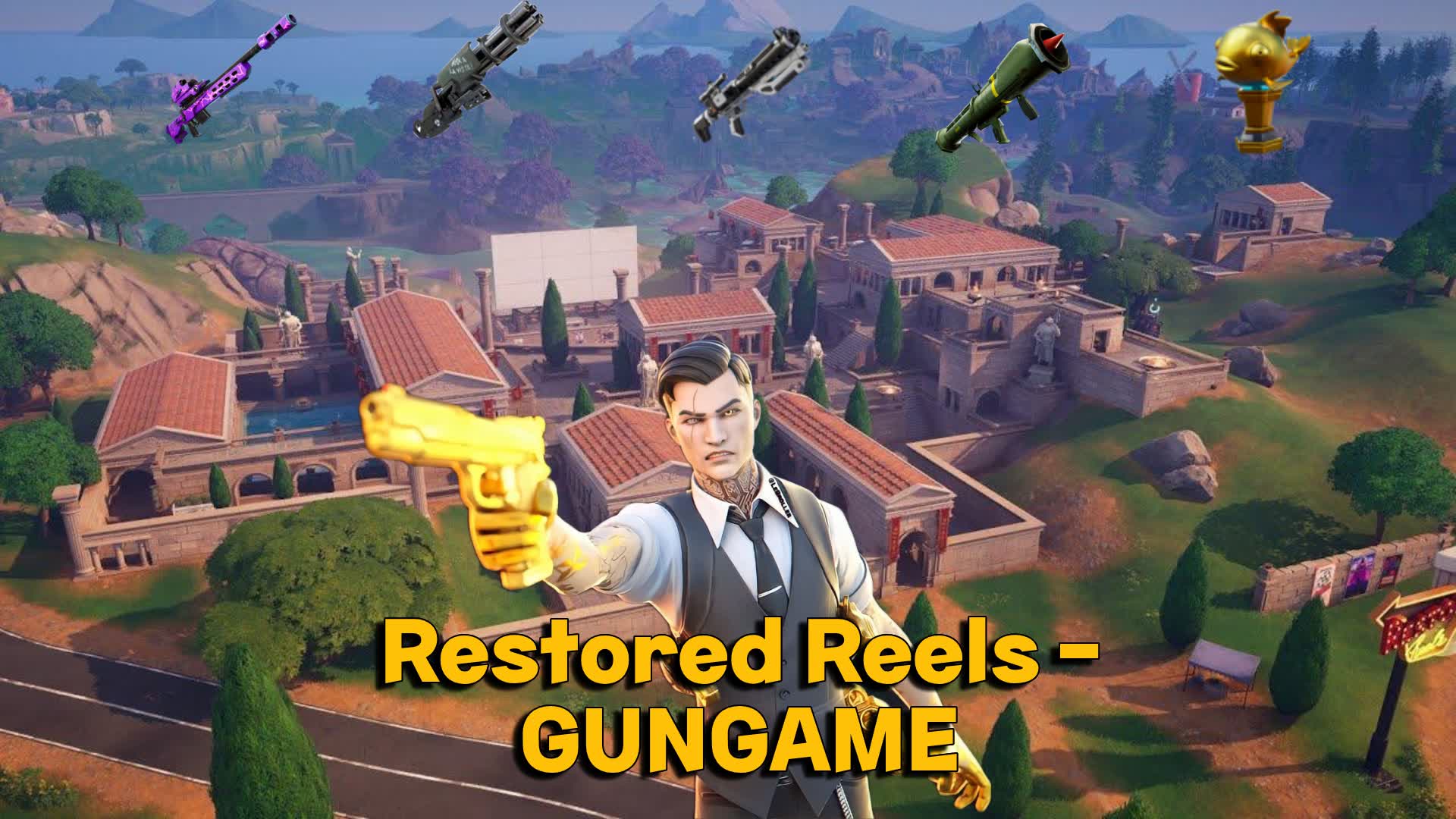 🎭Restored Reels🎞️ - GUNGAME🔫 6364-3289-9039 by fnwasar - Fortnite Creative Map Code - Fortnite.GG
