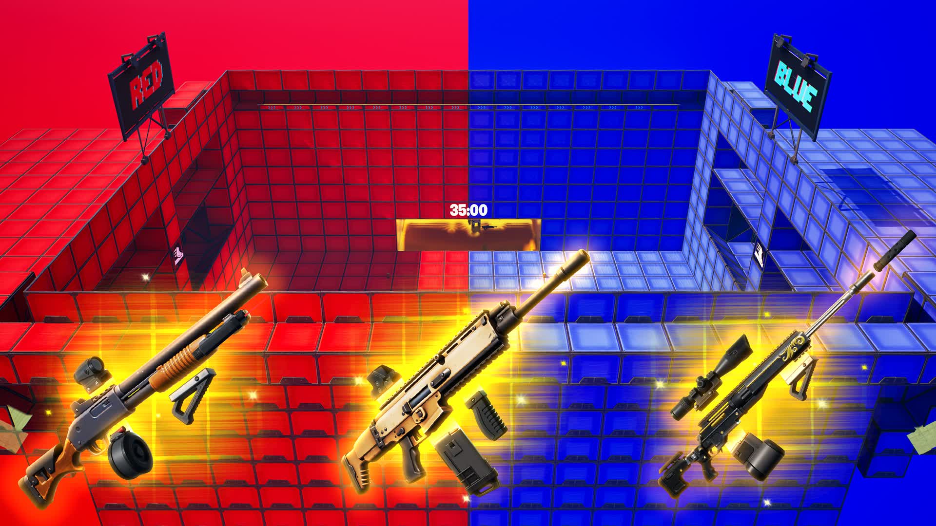 RED VS BLUE 6526-9669-6822 by bignexo - Fortnite Creative Map Code - Fortnite.GG