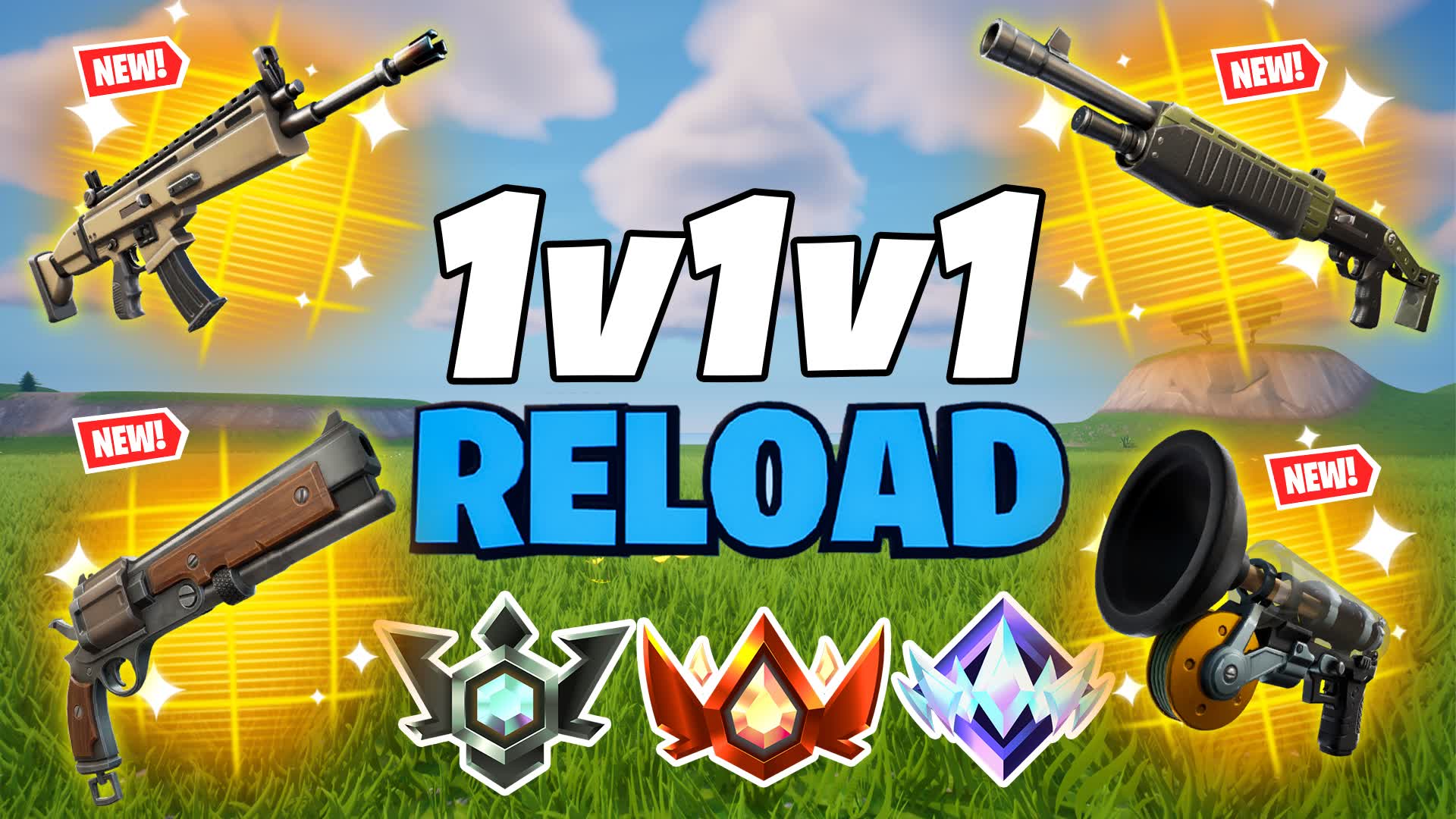 1v1v1 Super Reload 1v1 REAL 0875-5841-9561 by 3v3s - Fortnite Creative Map Code - Fortnite.GG
