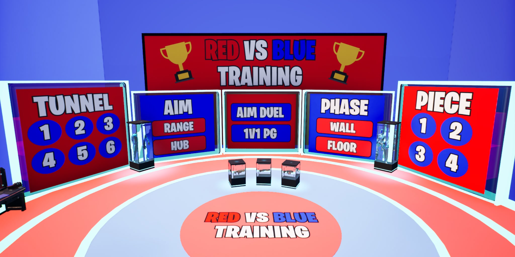 RED VS BLUE TRAINING 8633-0251-5958 by barbell - Fortnite Creative Map ...