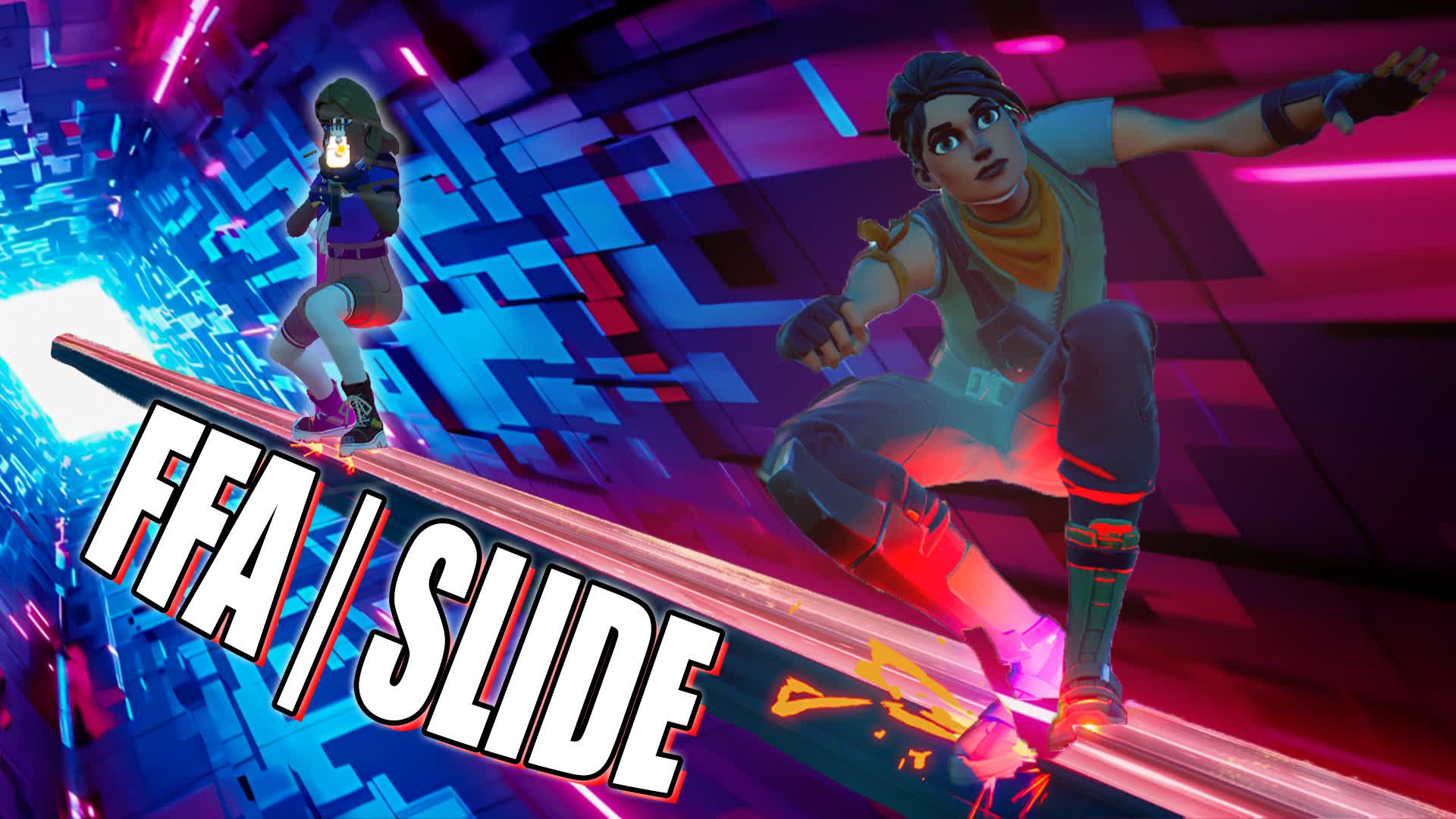 CYBER SLIDE | FFA 👾 3691-0464-5894 by ƵodiiaK - Fortnite.GG