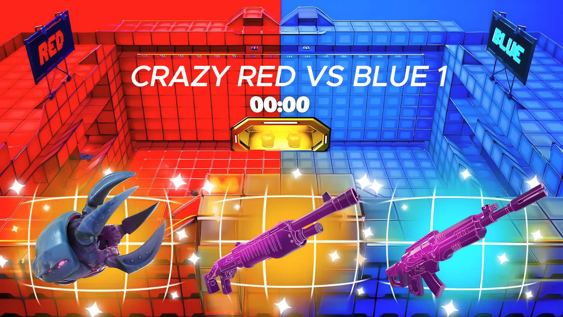 CRAZY RED VS BLUE 🔴🔵132 2324-2166-3151 by d7kr - Fortnite