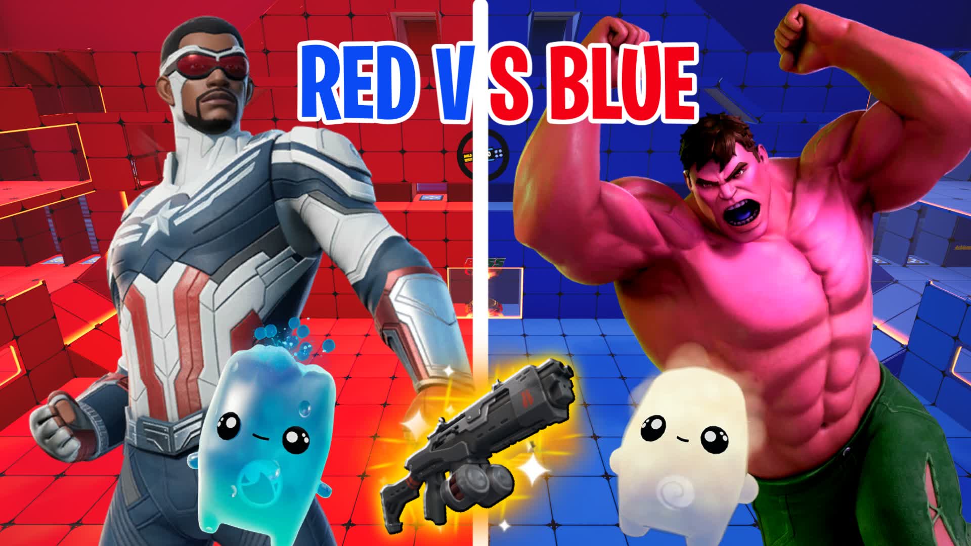 FALCON VS RED HULK RED VS BLUE 🔴🔵 7157-5510-6237 by maaran - Fortnite Creative Map Code ...