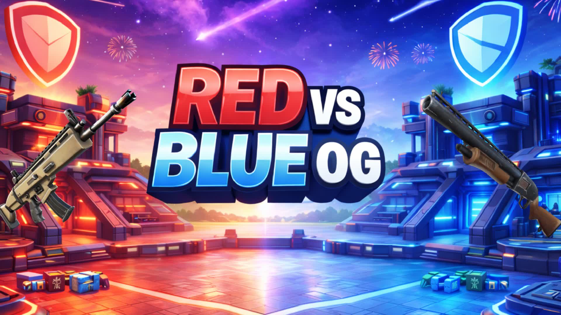 RED VS BLUE AND CHAPTER 1 8276-3249-1045 by julcas25 - Fortnite
