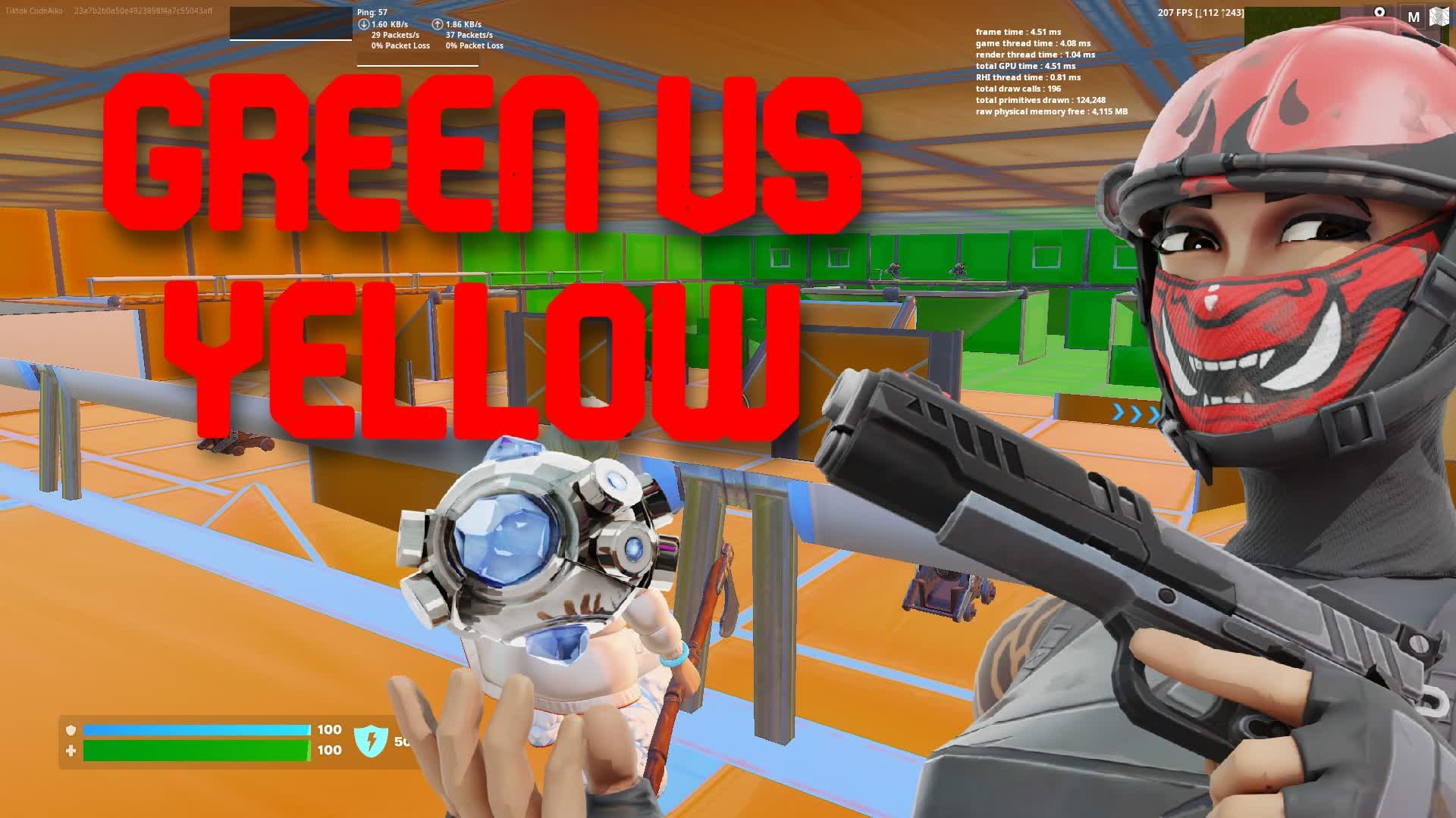 Green vs Yellow 3372-0437-4825 من ابتكار aiko - Fortnite