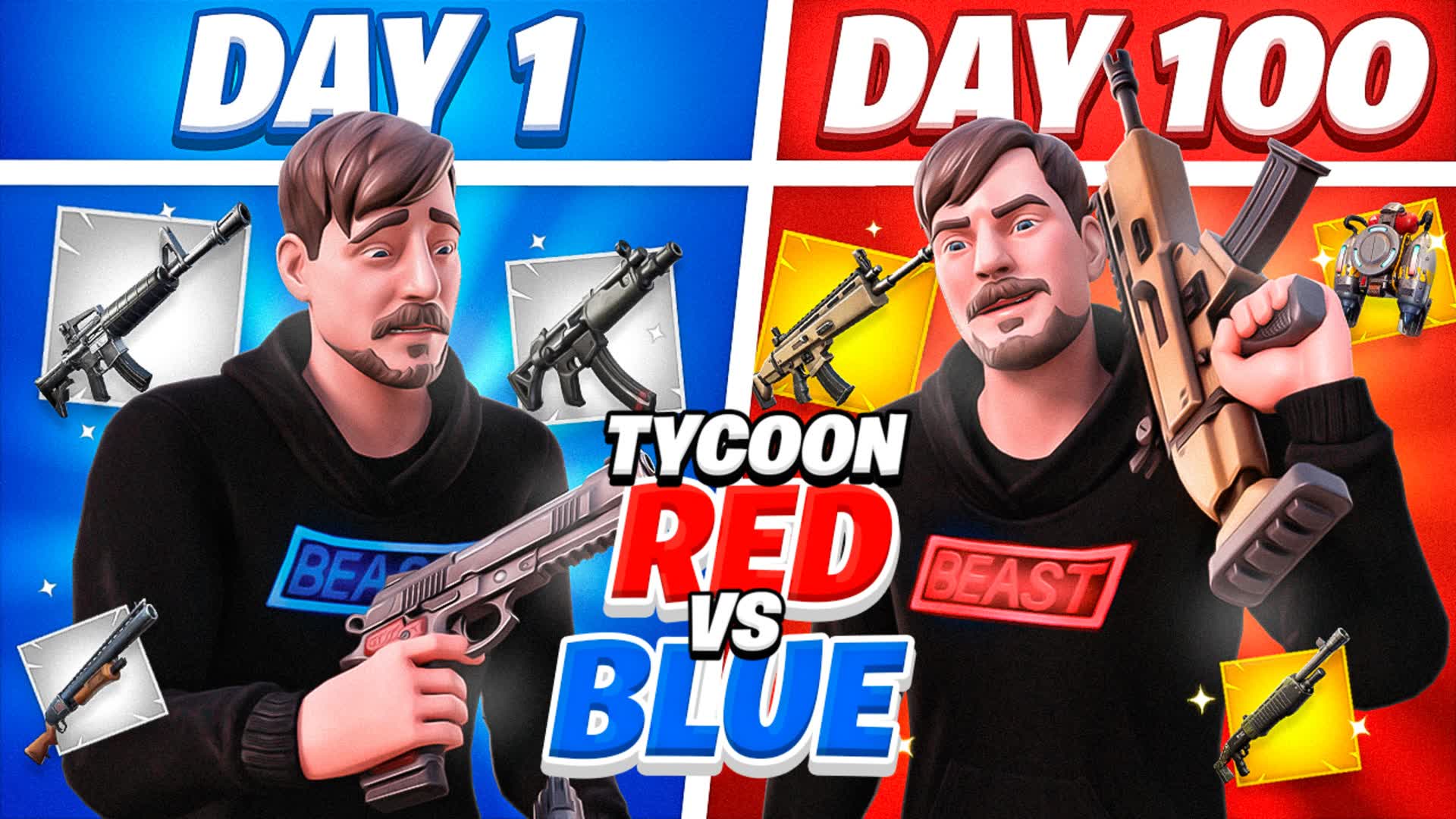 🔴Survive 100 Days Red vs Blue Tycoon🔵 6754-9440-0998 by dan123yal ...