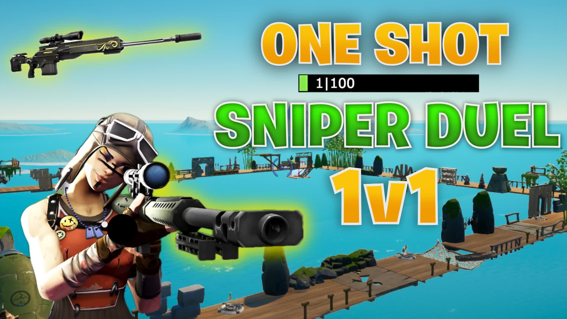ONE SHOT SNIPER DUEL 1v1 4790-7381-0789 by snayn00 - Fortnite Creative Map Code - Fortnite.GG