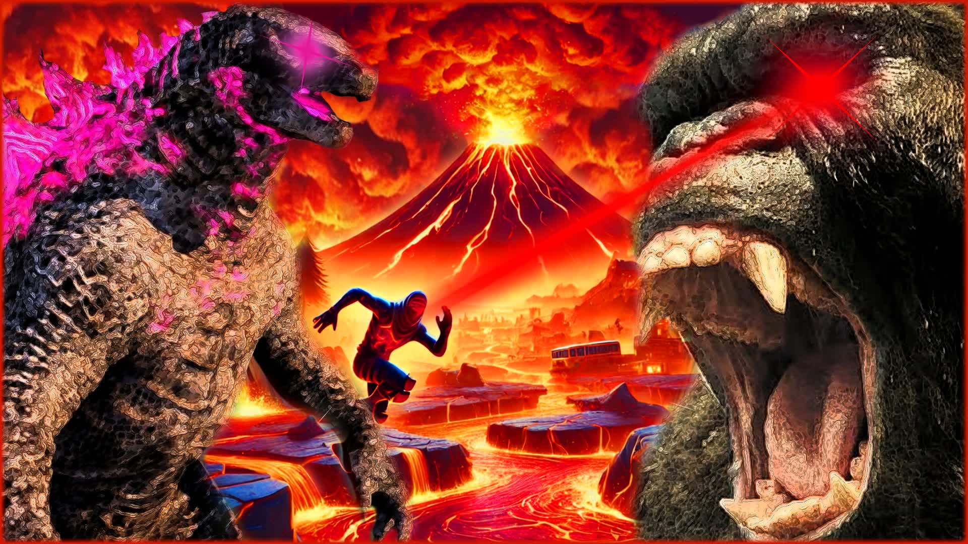 🔥FLOOR IS LAVA GODZILLA VS KONG🔥 3716-6782-2769 by markoprank - Fortnite