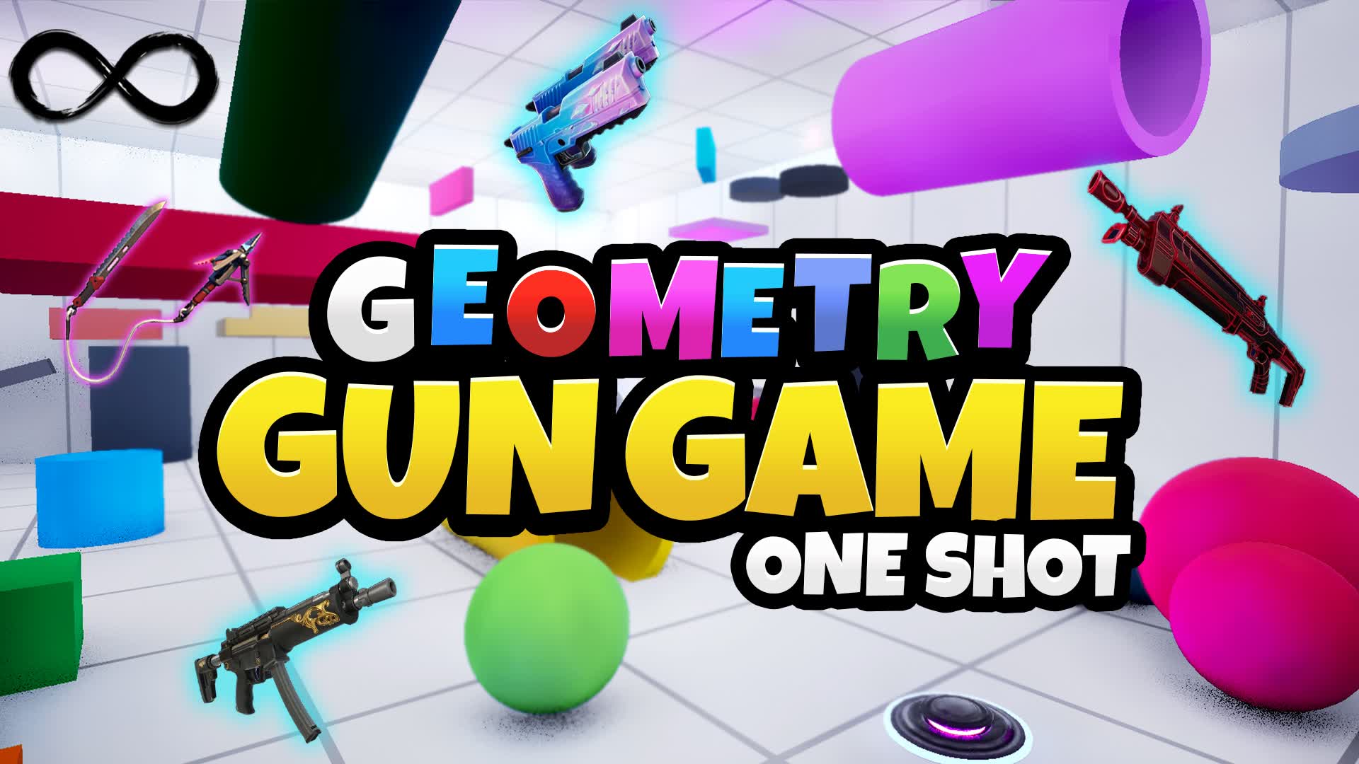 GEOMETRY GUN GAME 🎯 ONE SHOT 0556-4927-0052 by jackjackhd - Fortnite Creative Map Code - Fortnite.GG