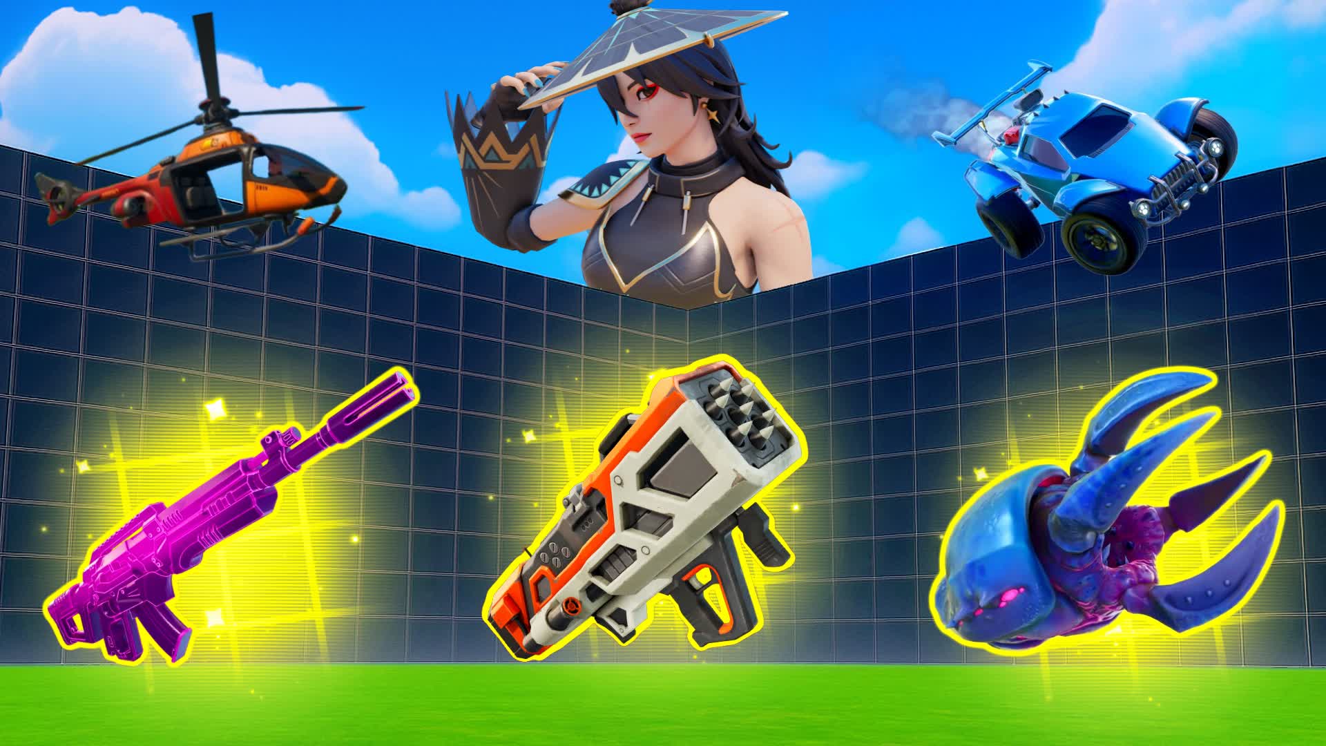 1V1 FFA - EVERY GUN & RIDES 0973-3245-3895 by elbea - Fortnite Creative Map Code - Fortnite.GG