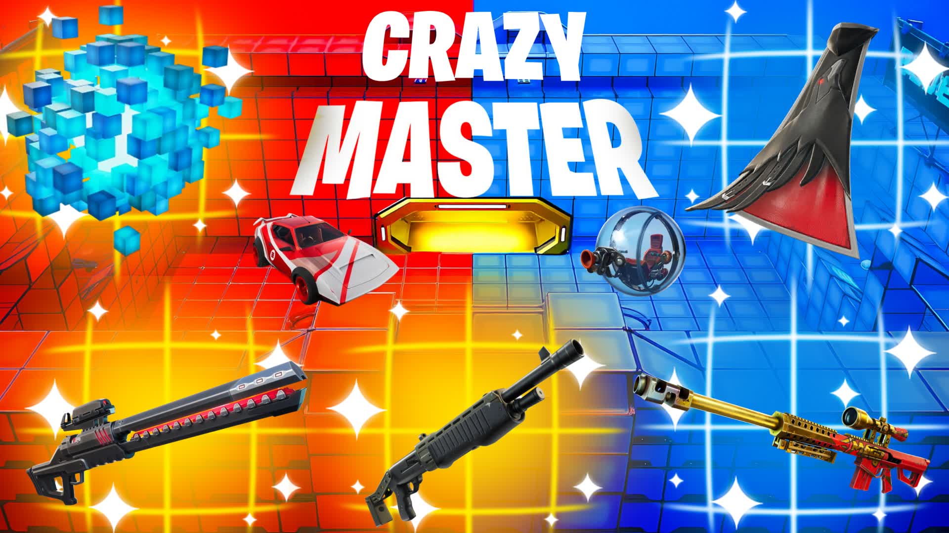 CRAZY MASTER RED VS BLUE 🔴🔵 9642-2348-1148 by kroonox - Fortnite