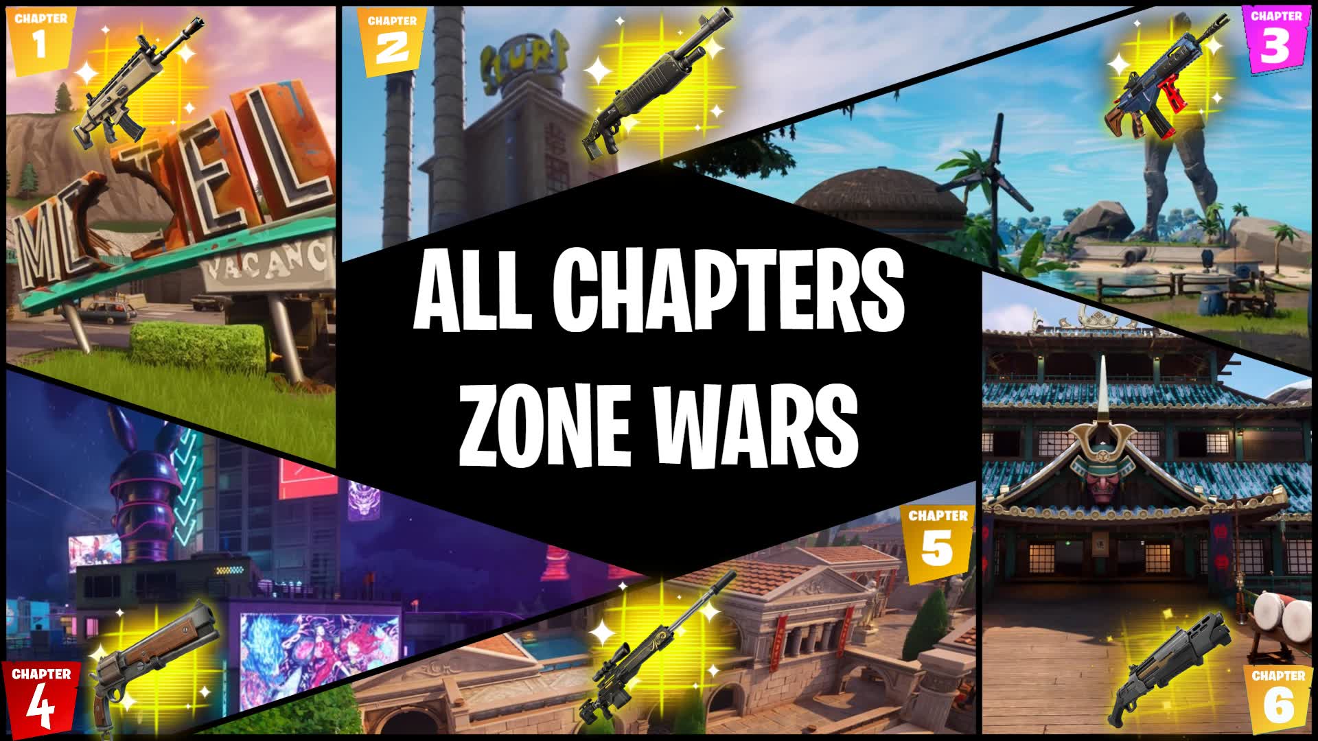 ALL CHAPTERS ZONE WARS 🏆 5990-5232-7775 by blackfokus - Fortnite ...