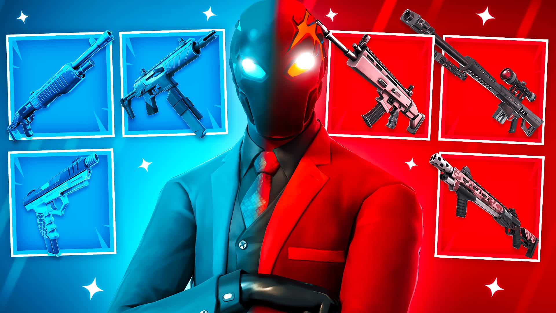 🔵 BLUE VS RED 🔴 All legendary weapon ⭐ 9203-6603-5071 by LEN ...