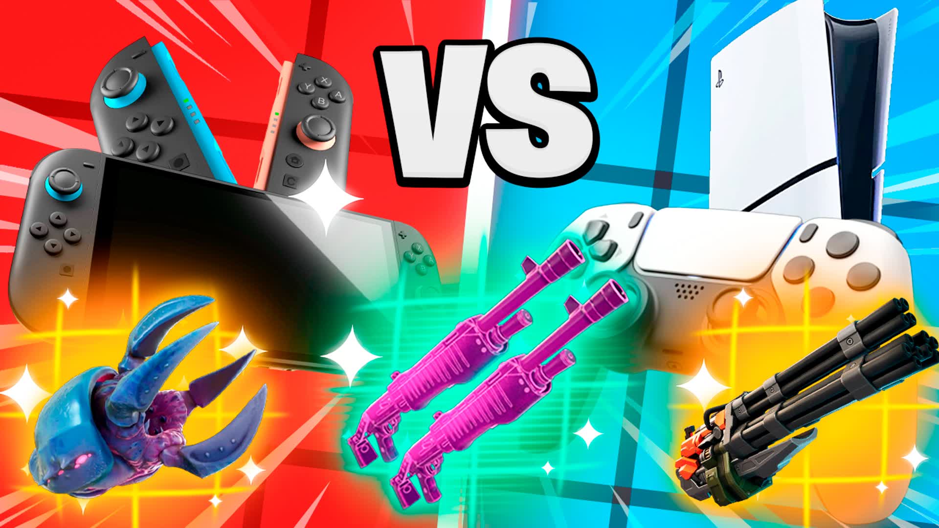 PRO PS5 VS SWITCH2 CRAZY RED VS BLUE🔴🔵 8663-3211-7493 by lairfn - Fortnite