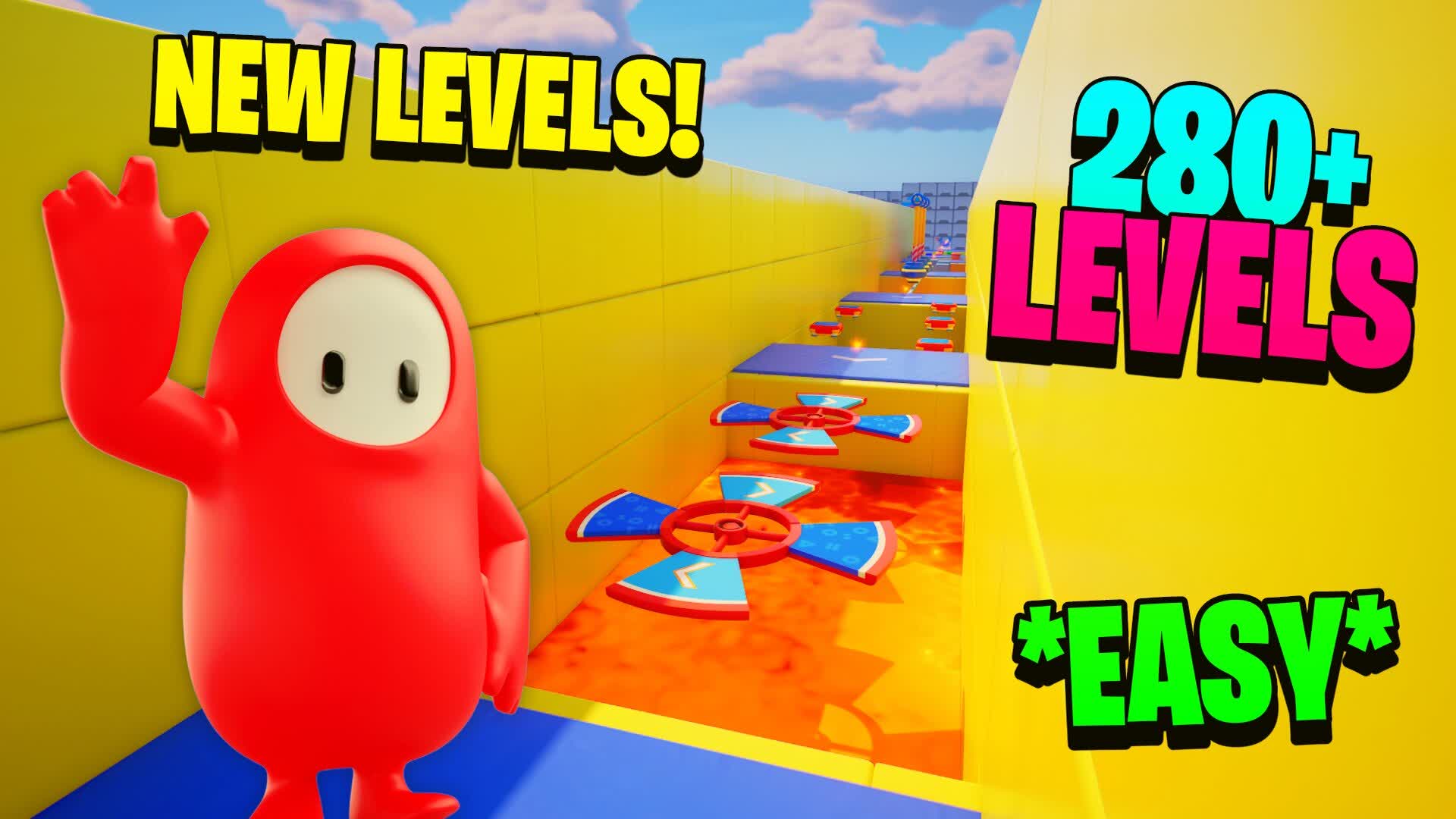 FALL GUYS ⭐ DEFAULT PARKOUR 280+ ⭐ 1167-4860-6103 by shbu - Fortnite