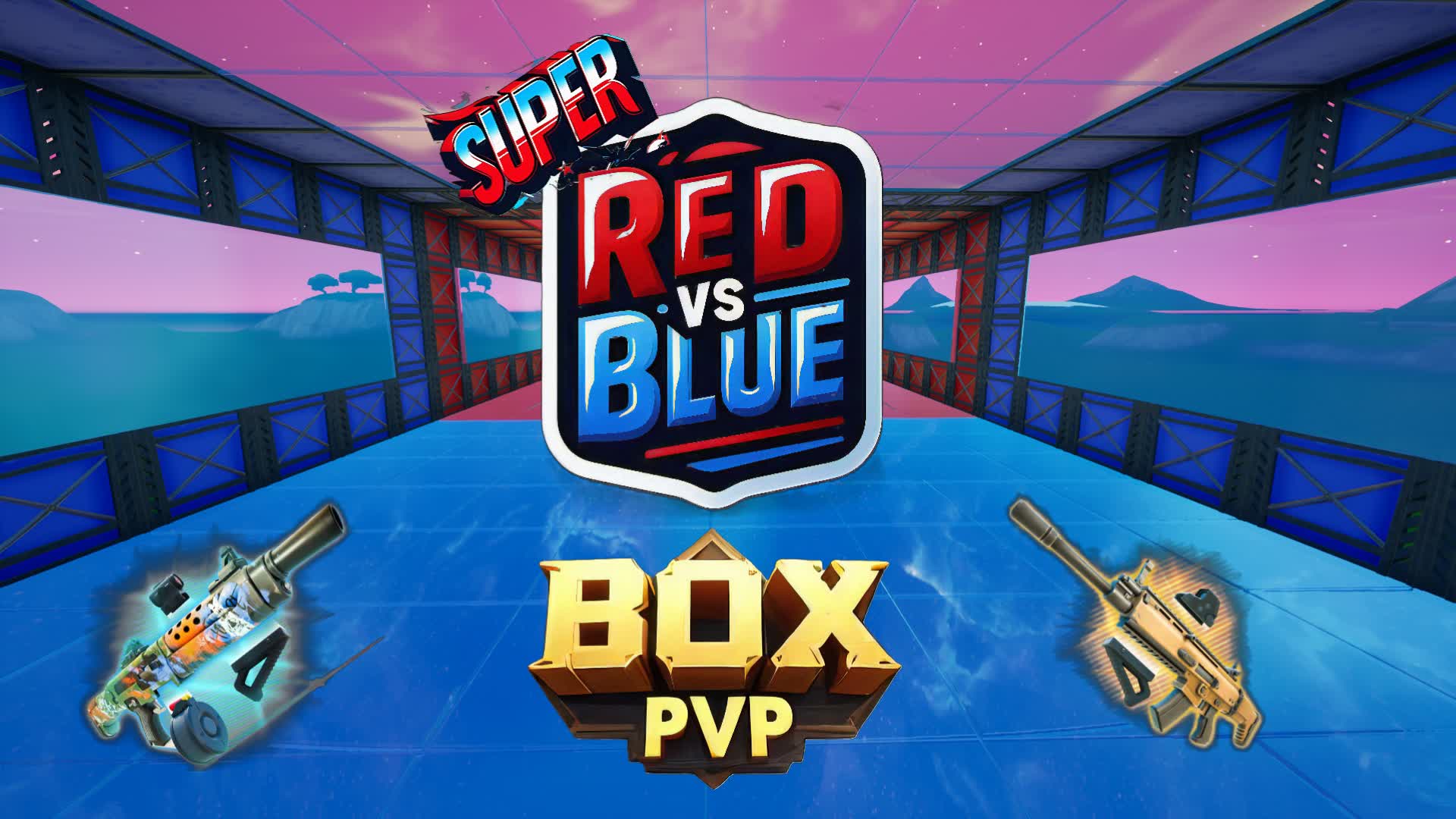 RED VS BLUE🔴🔵-SUPERR BOX PVP 9597-6961-1924 by wallajc - Fortnite ...