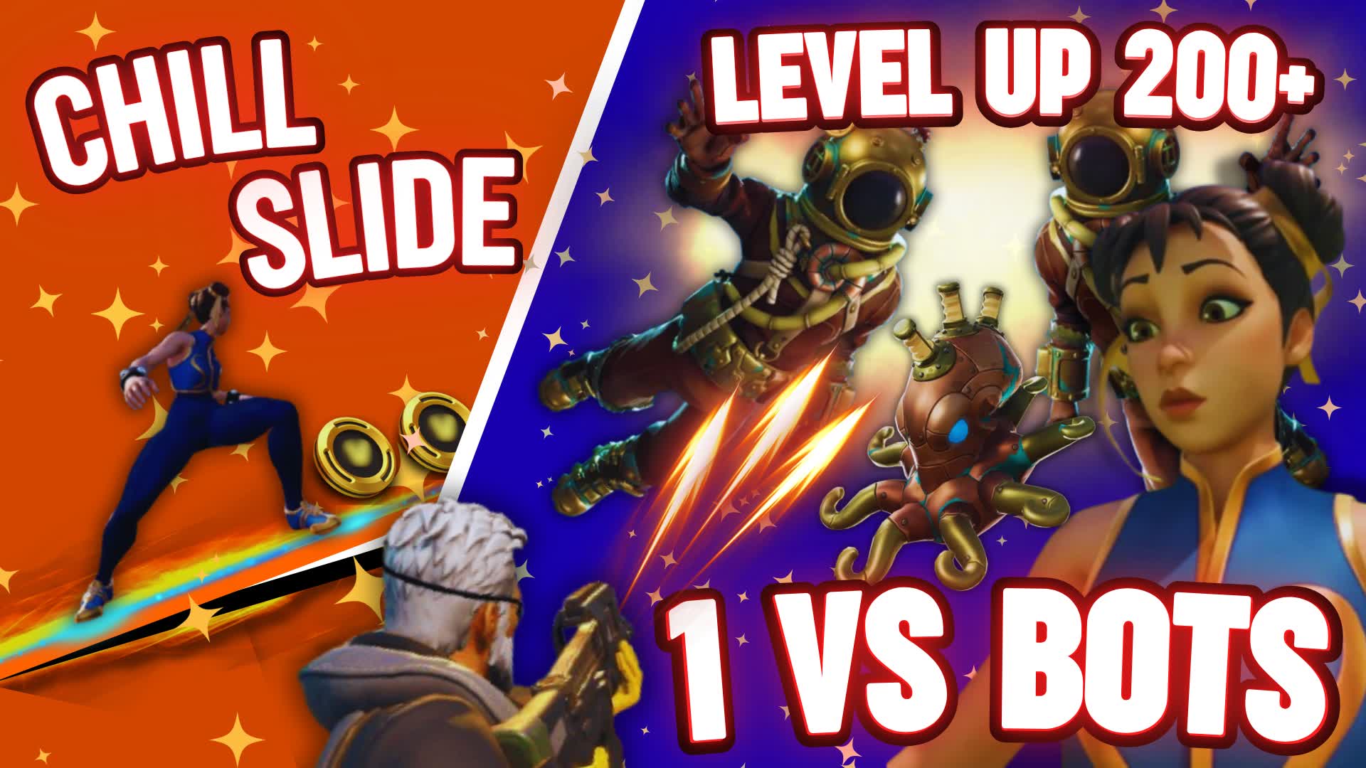 SLIDE AND 1 VS BOTS 5402-7128-8932 by penviolet - Fortnite