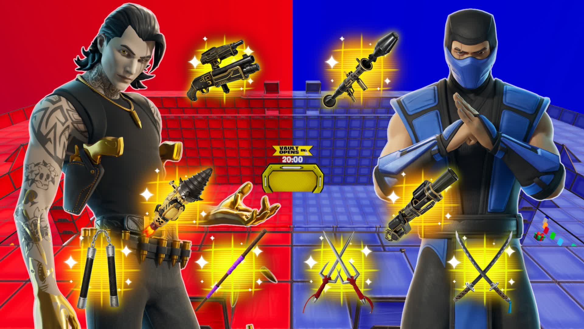 TMNT MIDAS VS SUBZERO⭐RED VS BLUE 🔴🔵 0587-2791-1075 par delele - Fortnite